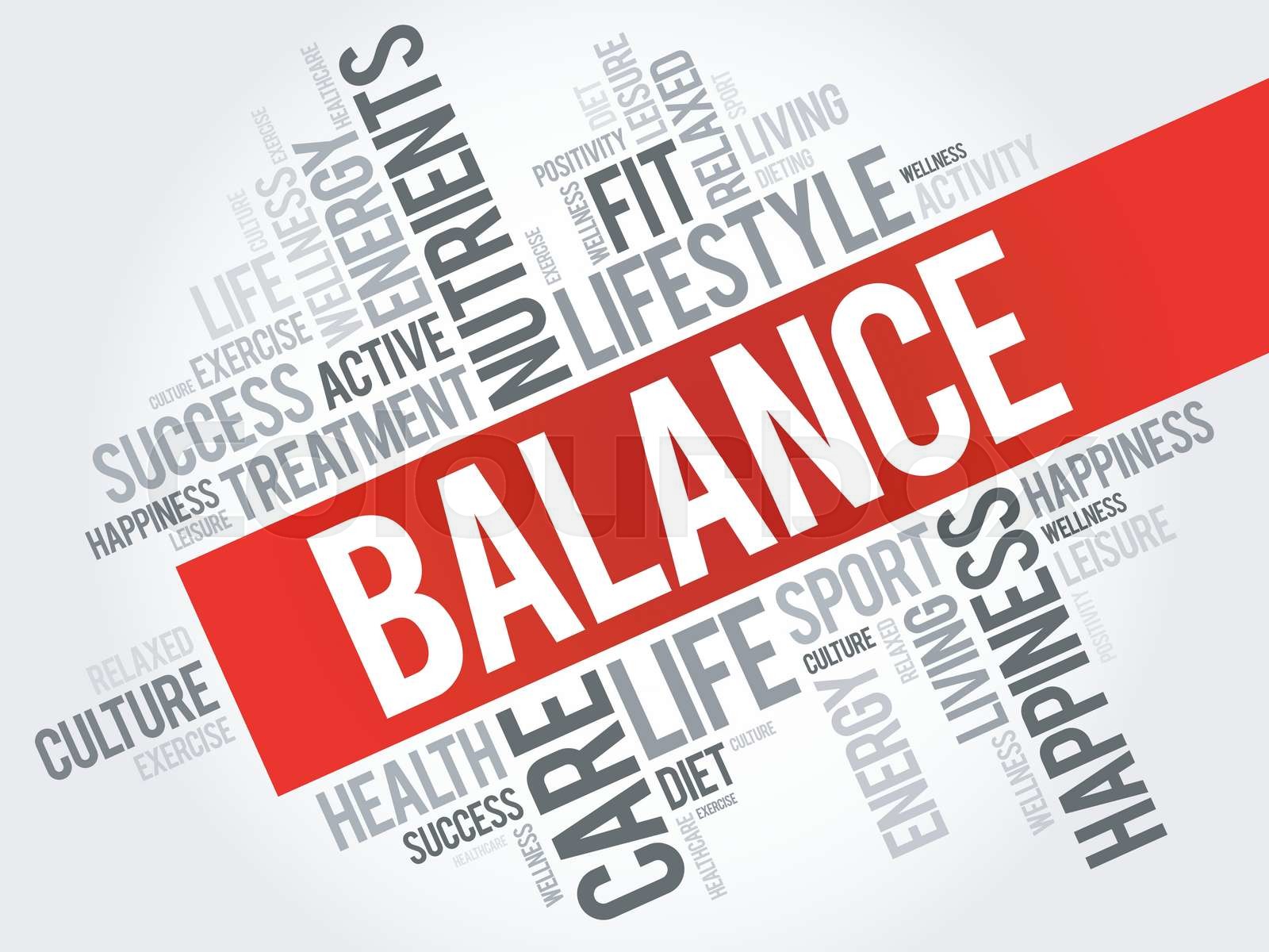 BALANCE word cloud, fitness | Stock vector | Colourbox