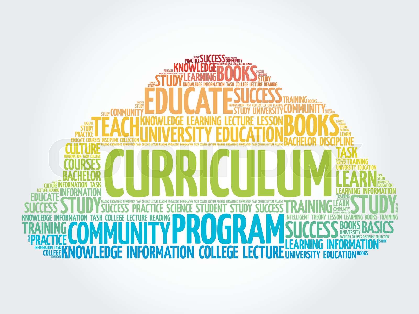 CURRICULUM word cloud | Stock vector | Colourbox