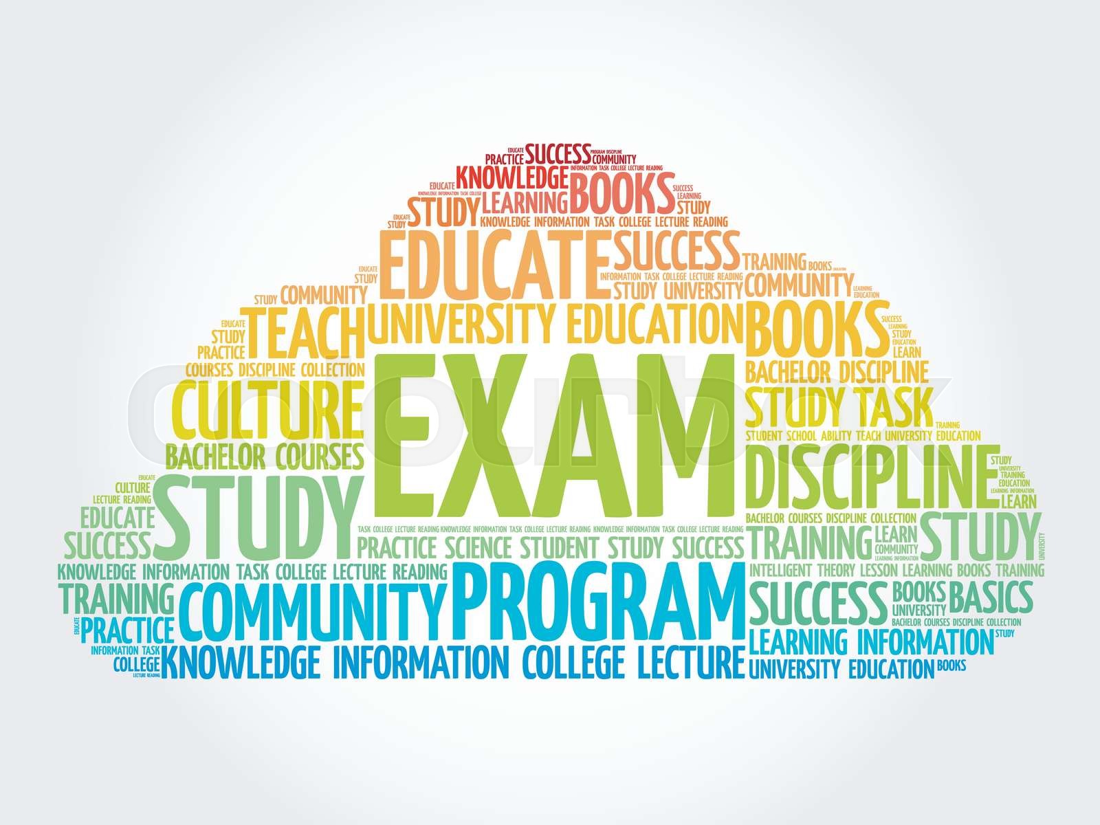 EXAM. Word cloud | Stock vector | Colourbox