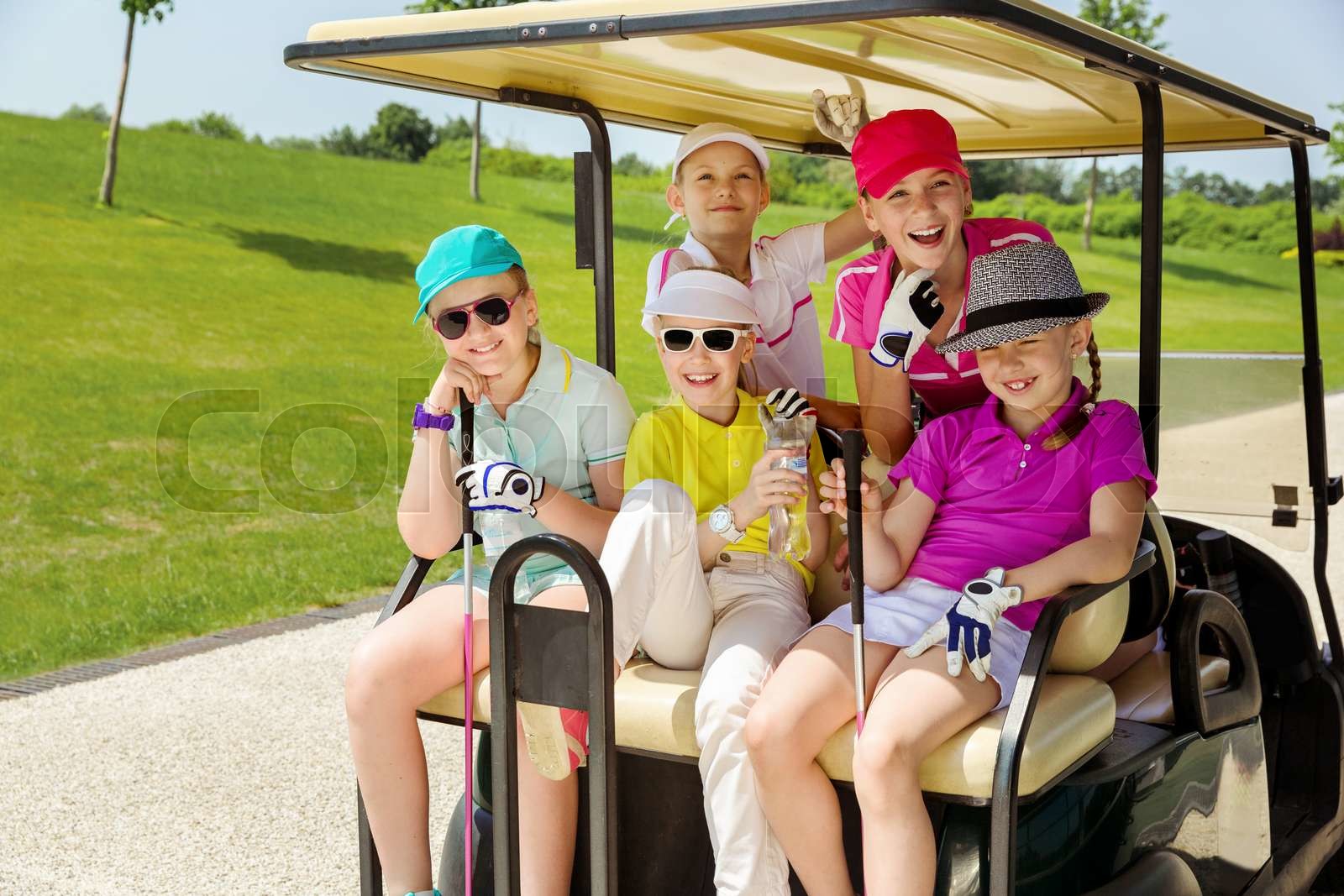Kids golf competition | Stock image | Colourbox