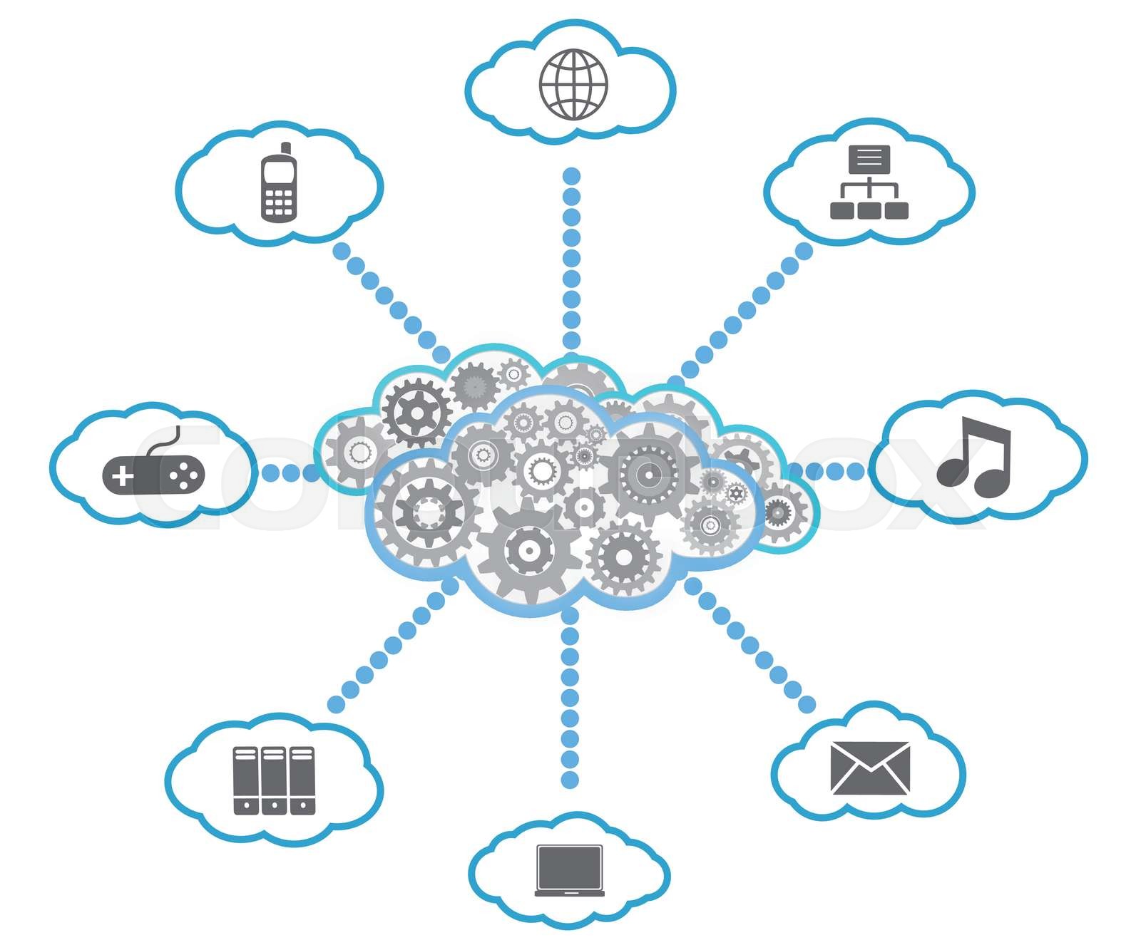 Cloud computing diagram | Stock vector | Colourbox