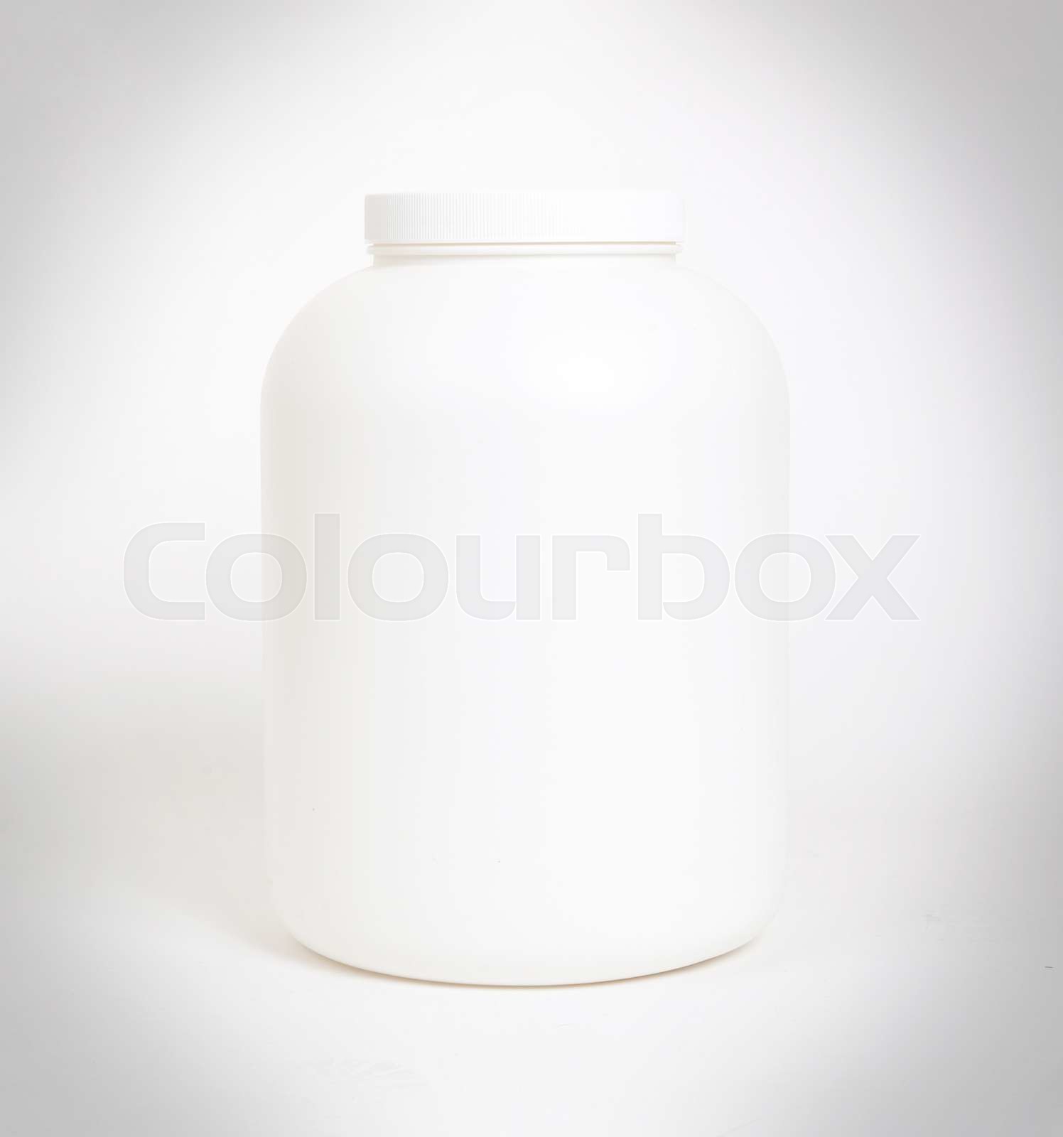 Empty protein powder container | Stock image | Colourbox