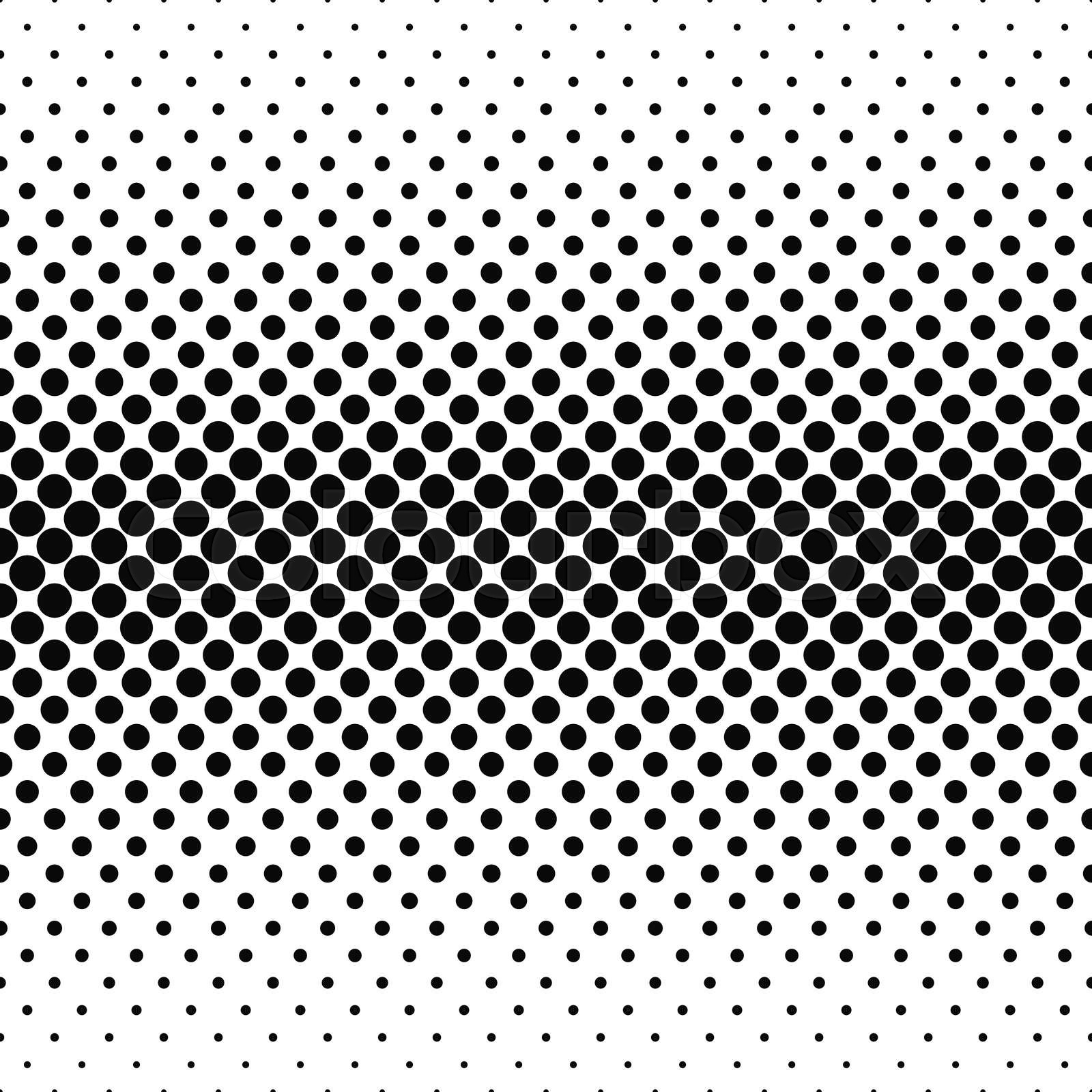 Repeating Monochrome Vector Circle Pattern Stock Vector Colourbox