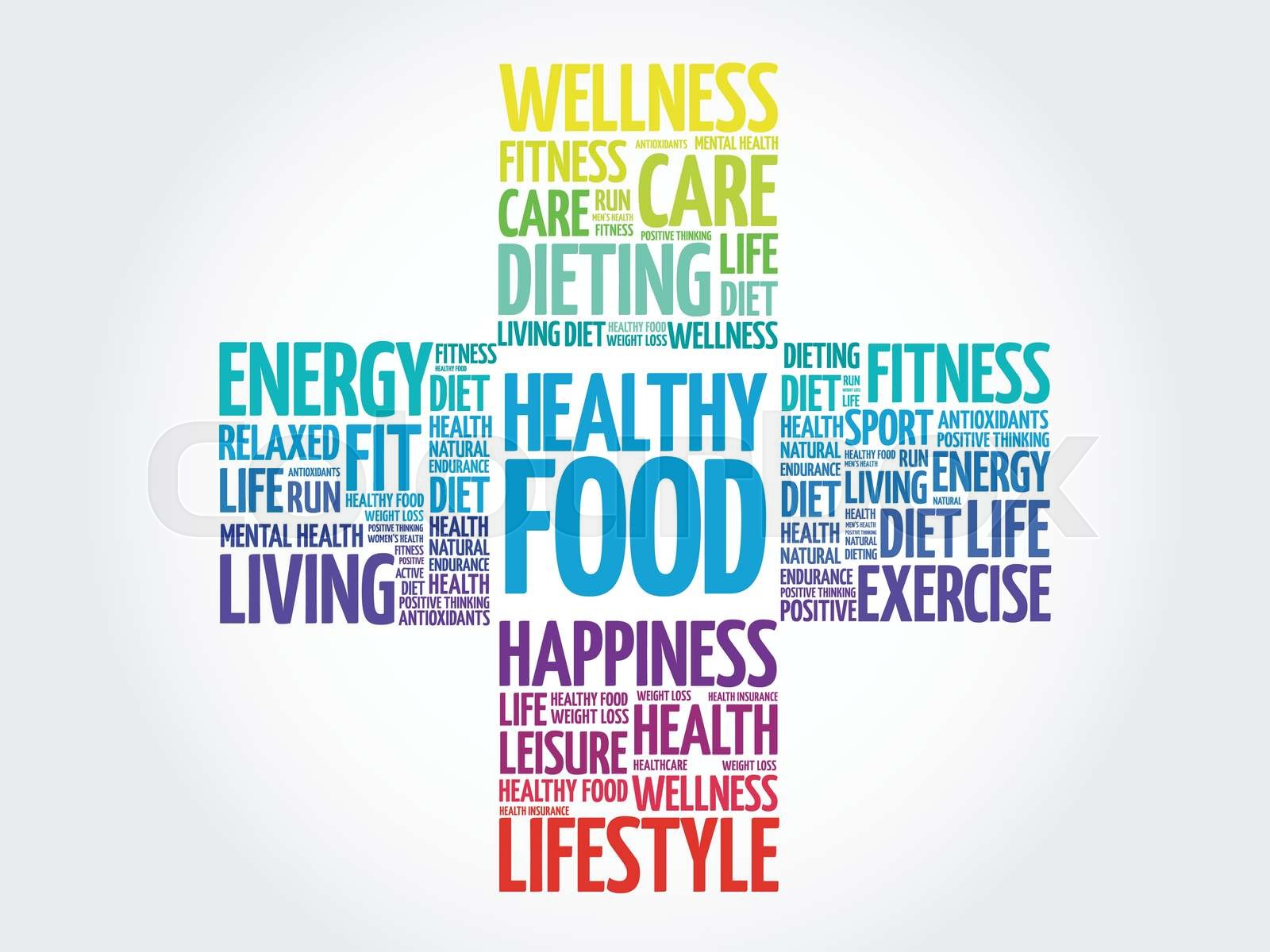 Healthy Food word cloud | Stock vector | Colourbox