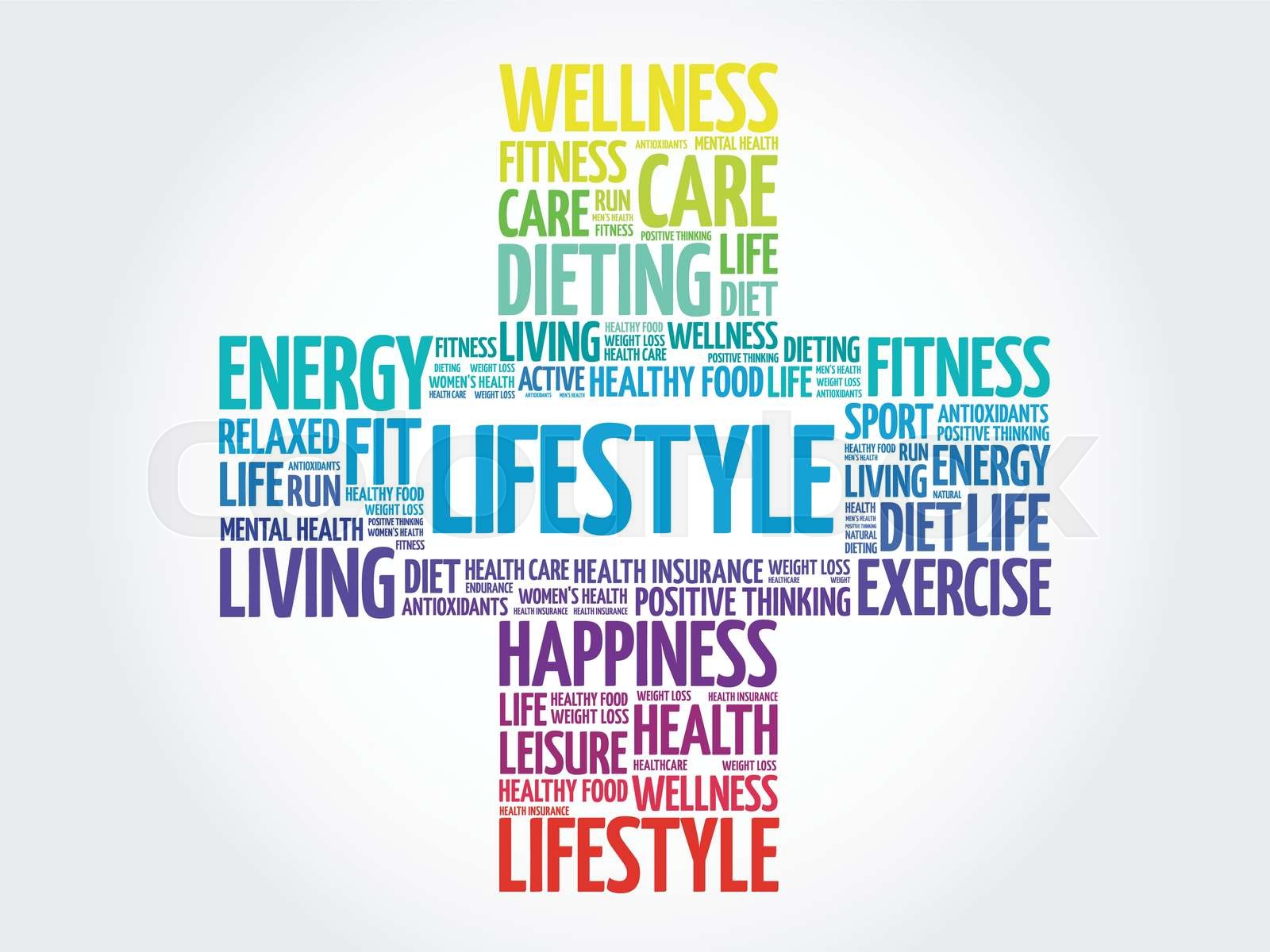 LIFESTYLE Word Cloud Stock Vector Colourbox