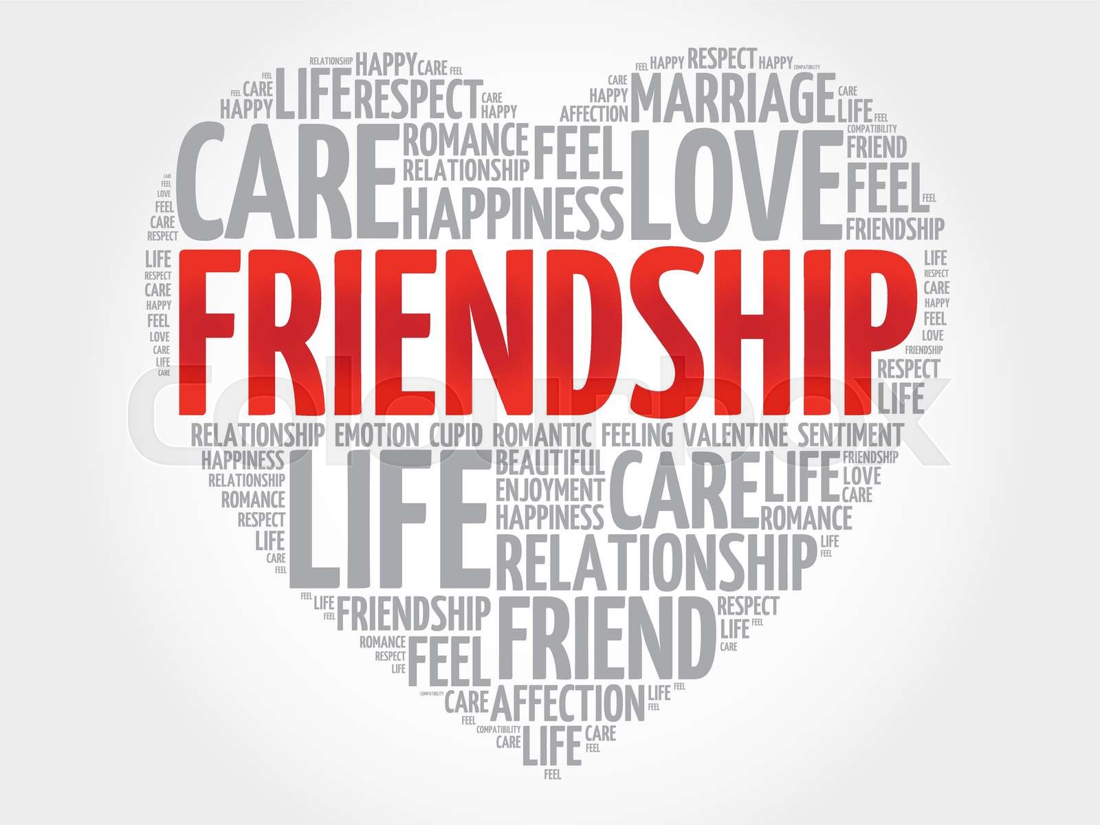 Friendship concept heart | Stock vector | Colourbox