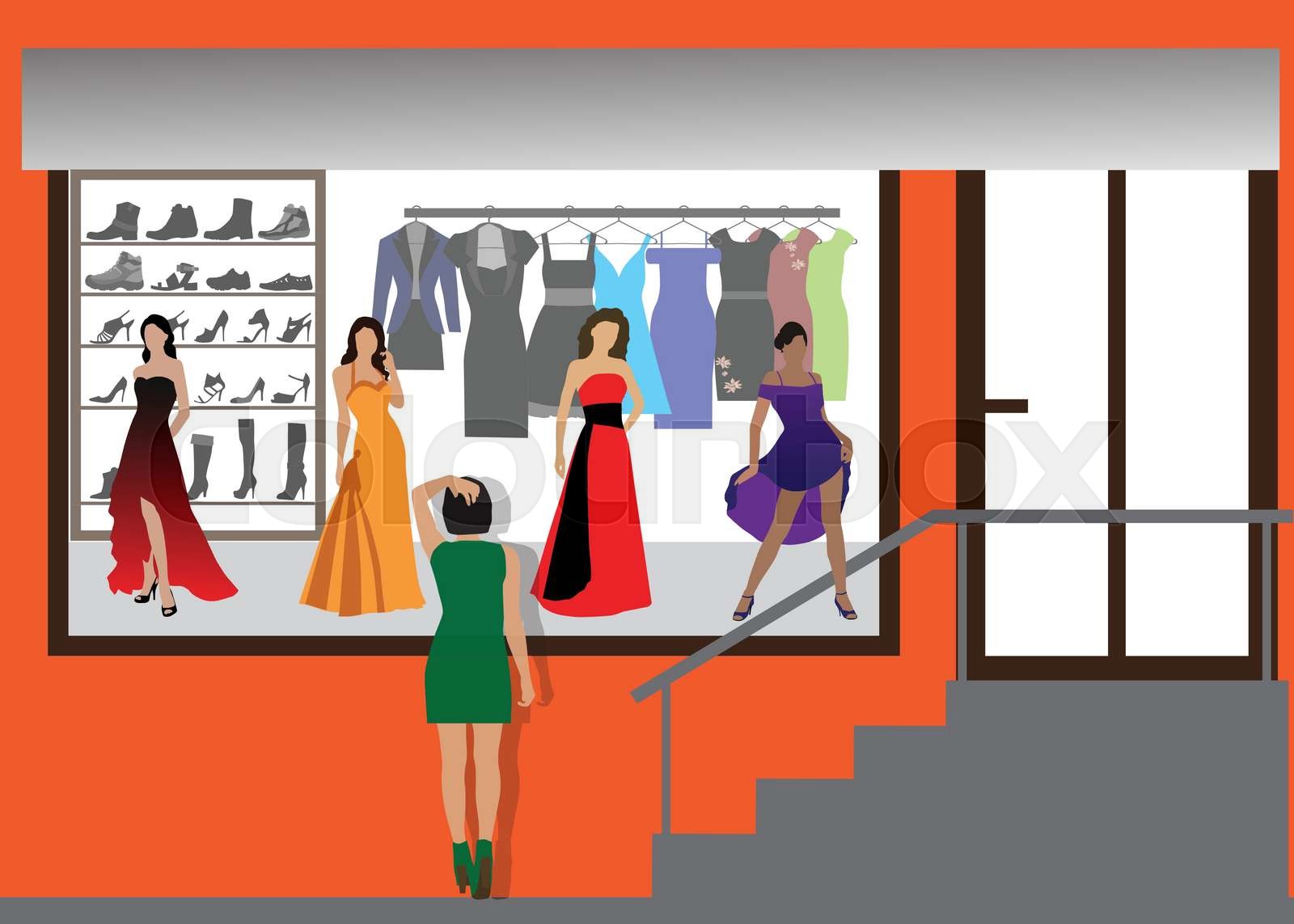 Fashion shop | Stock vector | Colourbox
