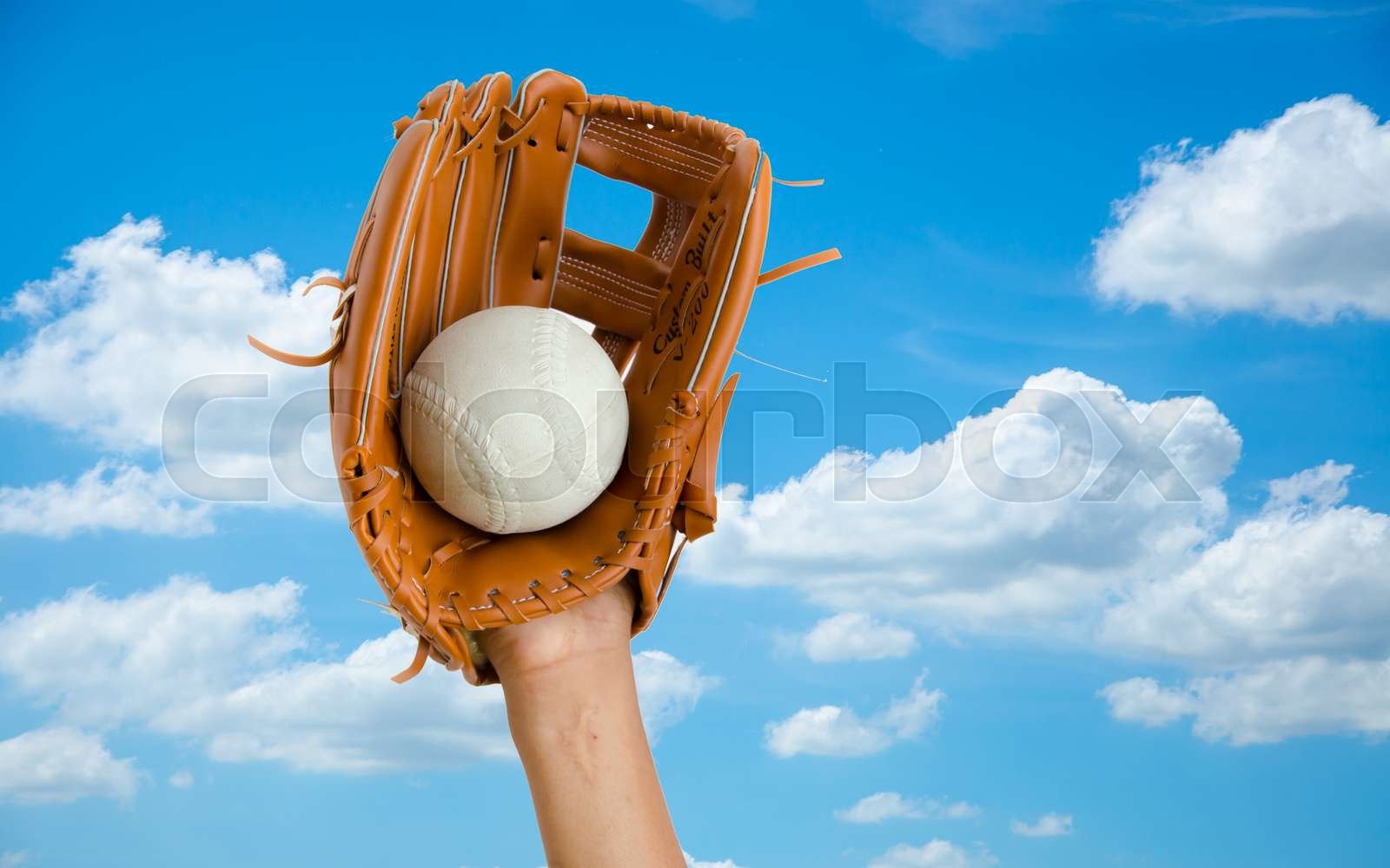 Hand for softball | Stock image | Colourbox
