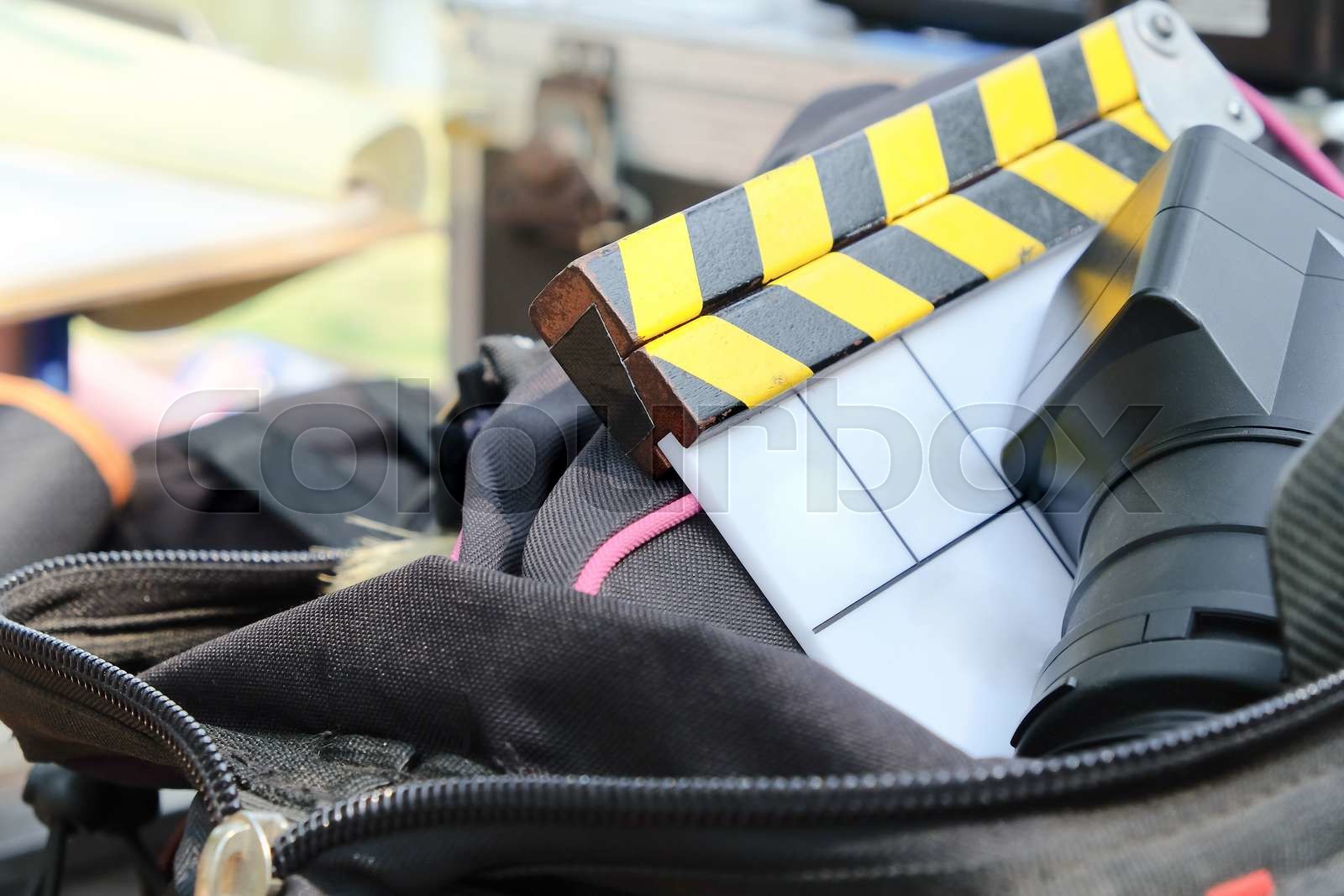 Film Slate on set | Stock image | Colourbox