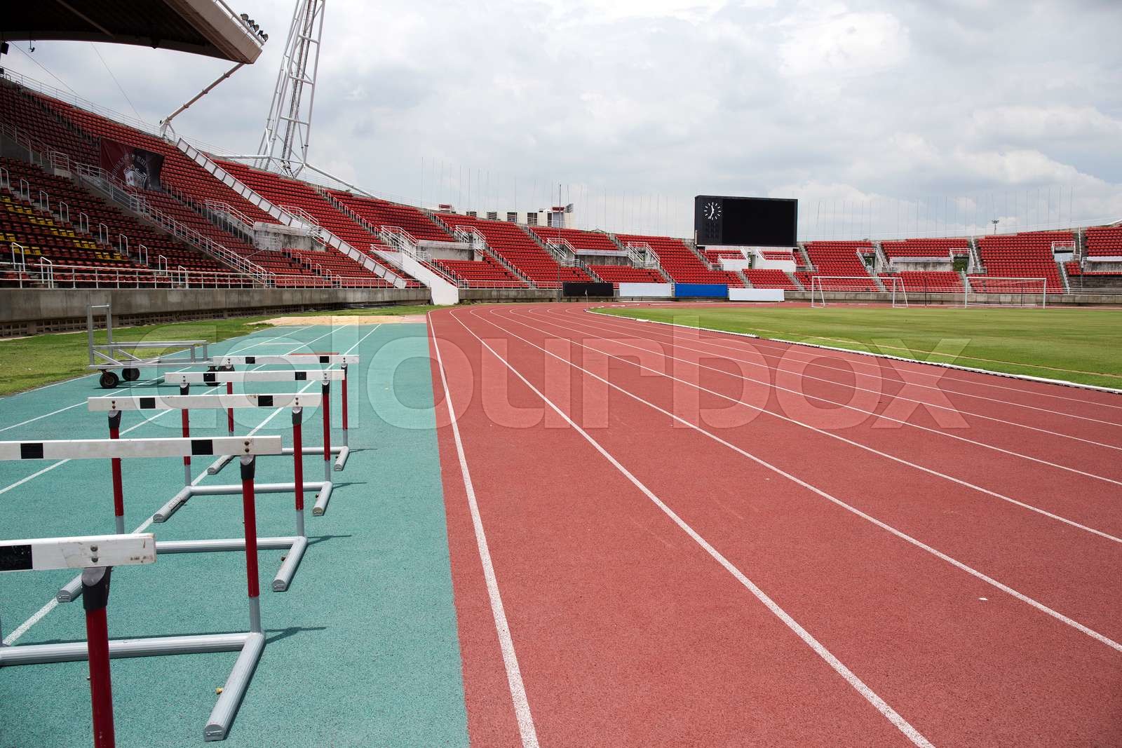 Run race track in sport stadium | Stock image | Colourbox