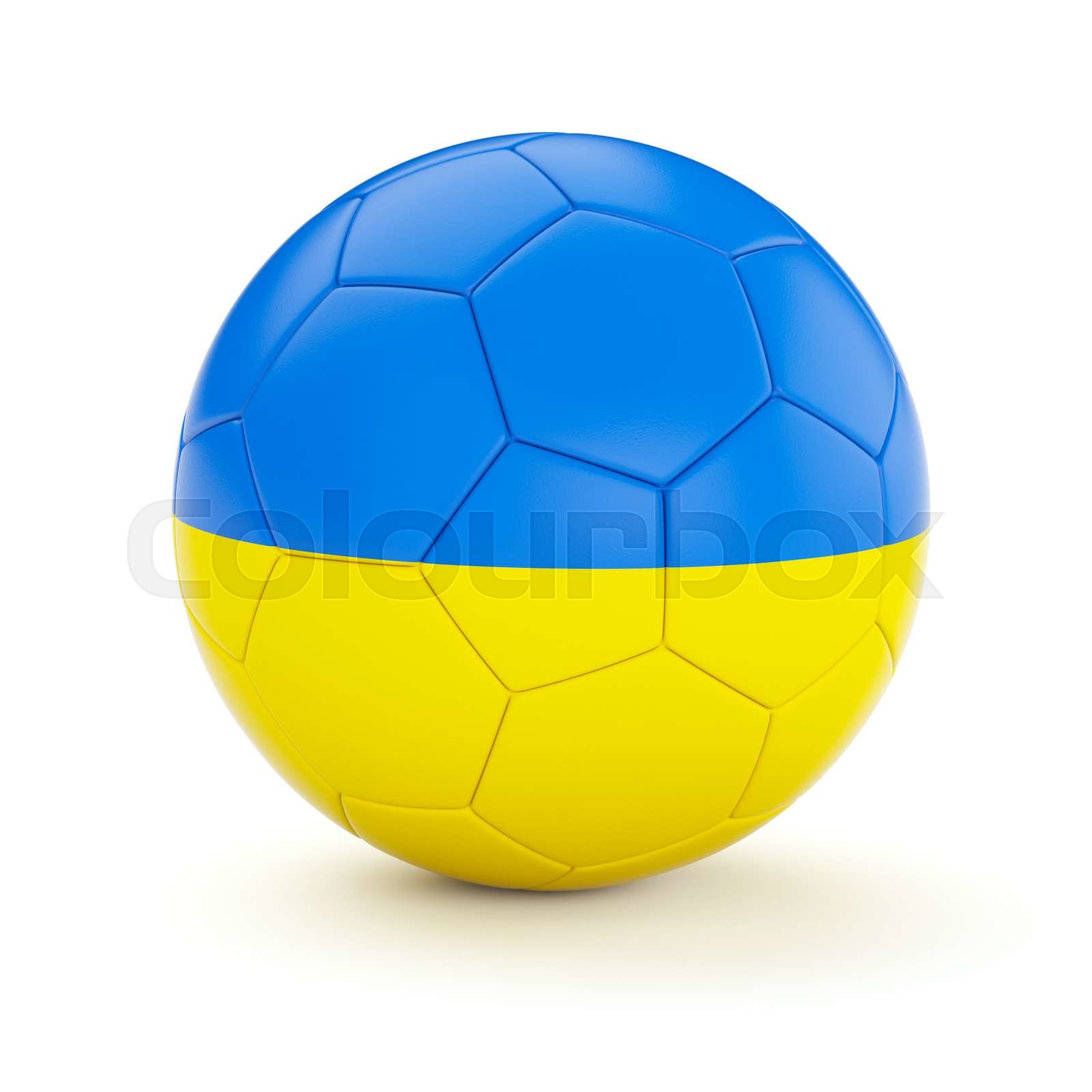 Soccer football ball with Ukraine flag | Stock image | Colourbox