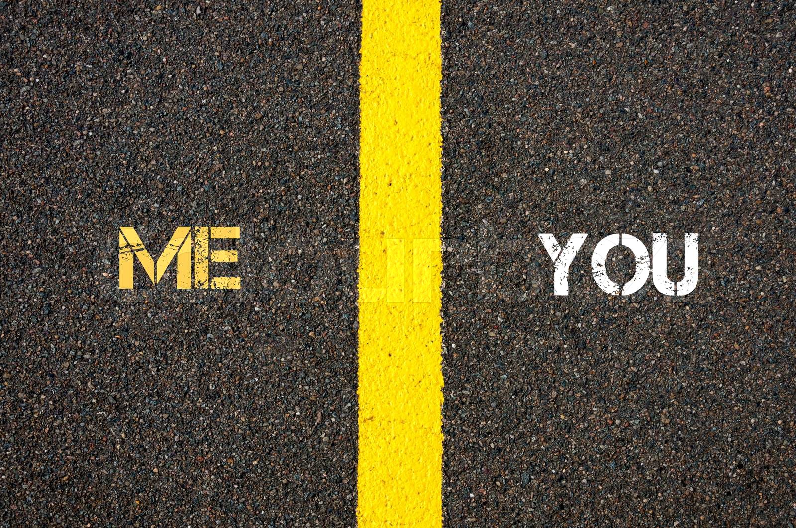 Antonym concept of ME versus YOU | Stock image | Colourbox