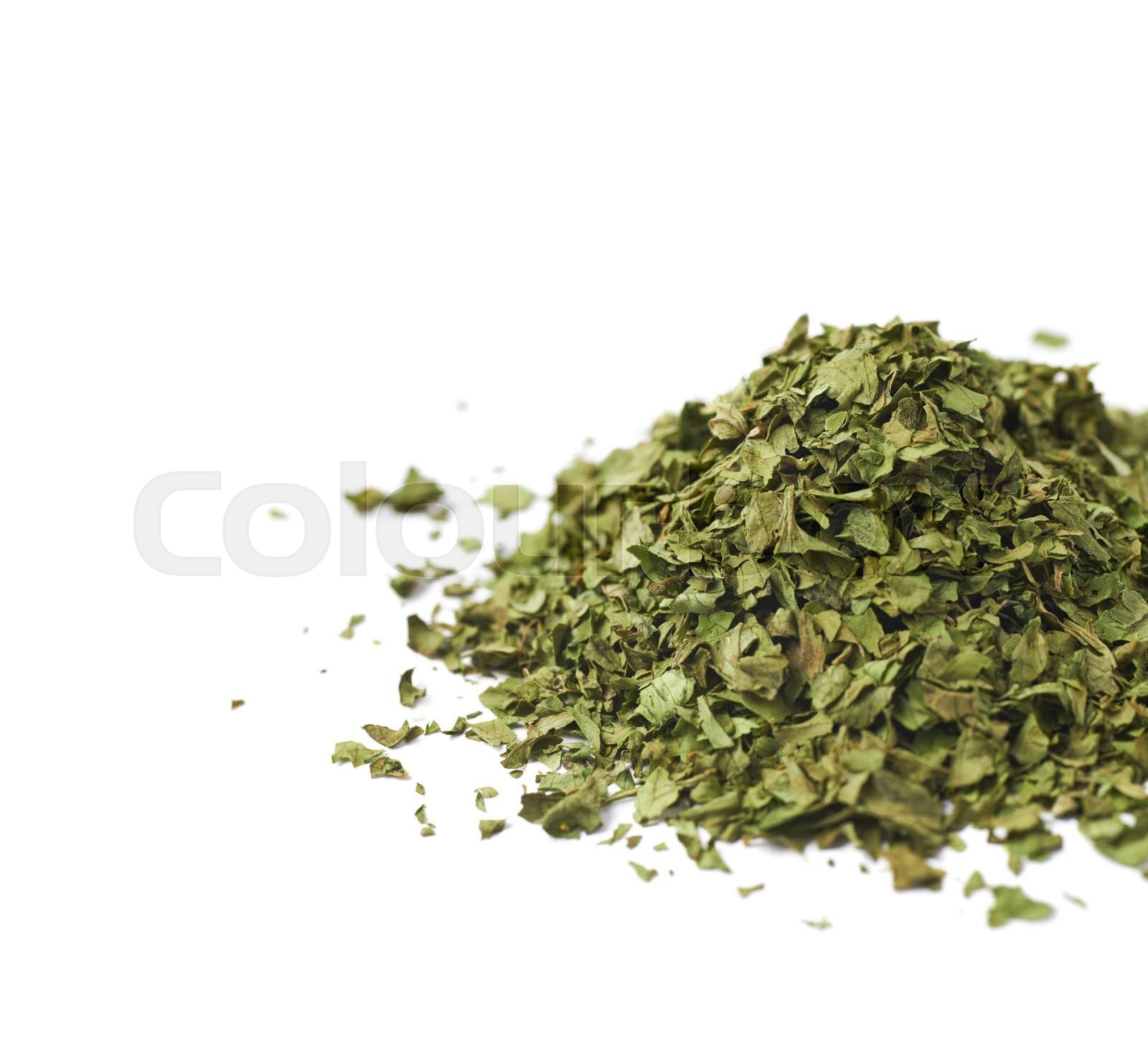 Pile of dried coriander isolated | Stock image | Colourbox