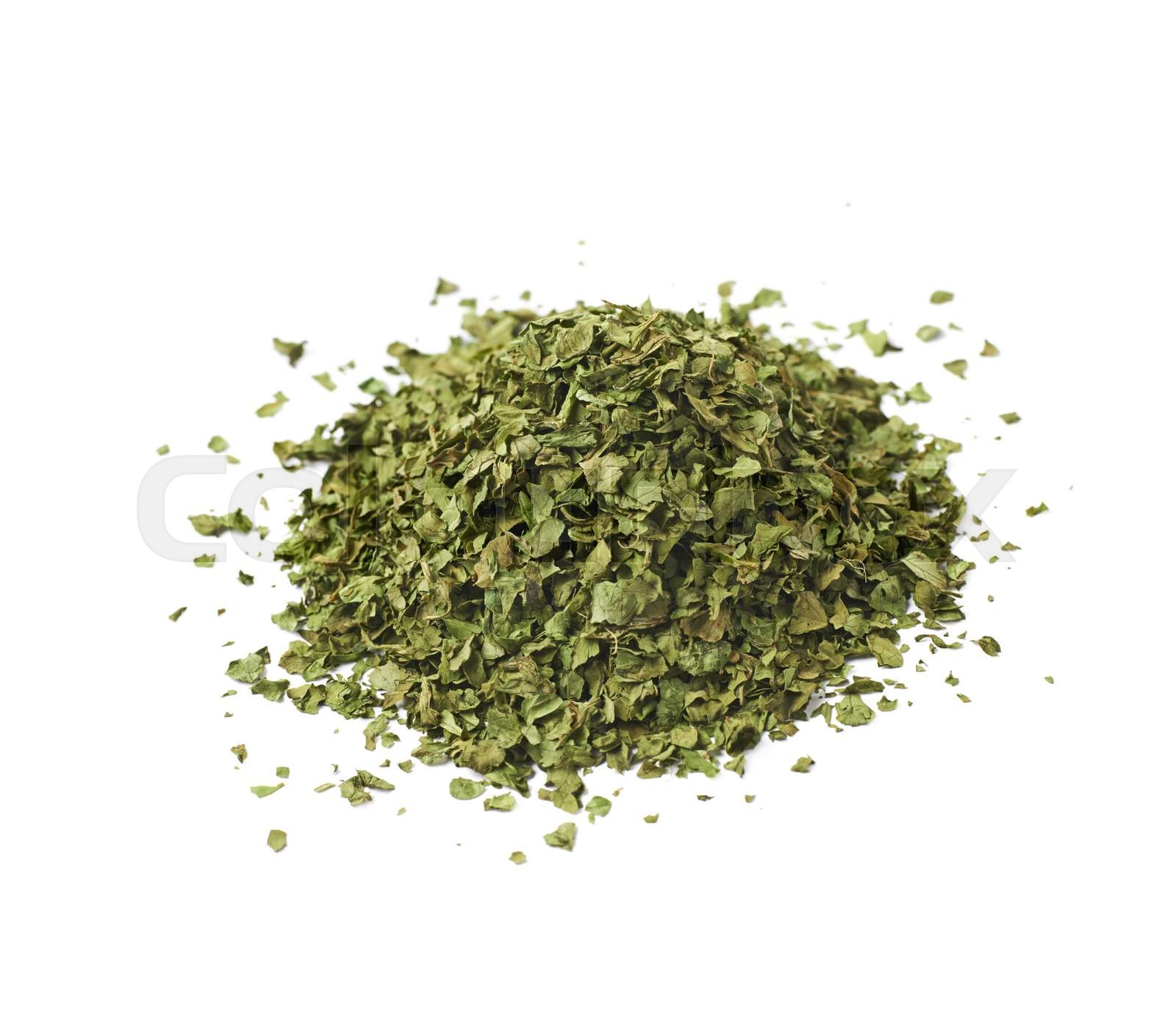 Pile of dried coriander isolated | Stock image | Colourbox