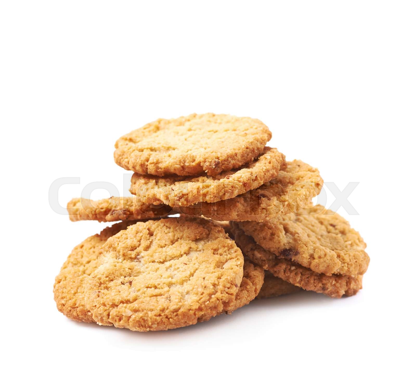 Pile of multiple cookies isolated | Stock image | Colourbox