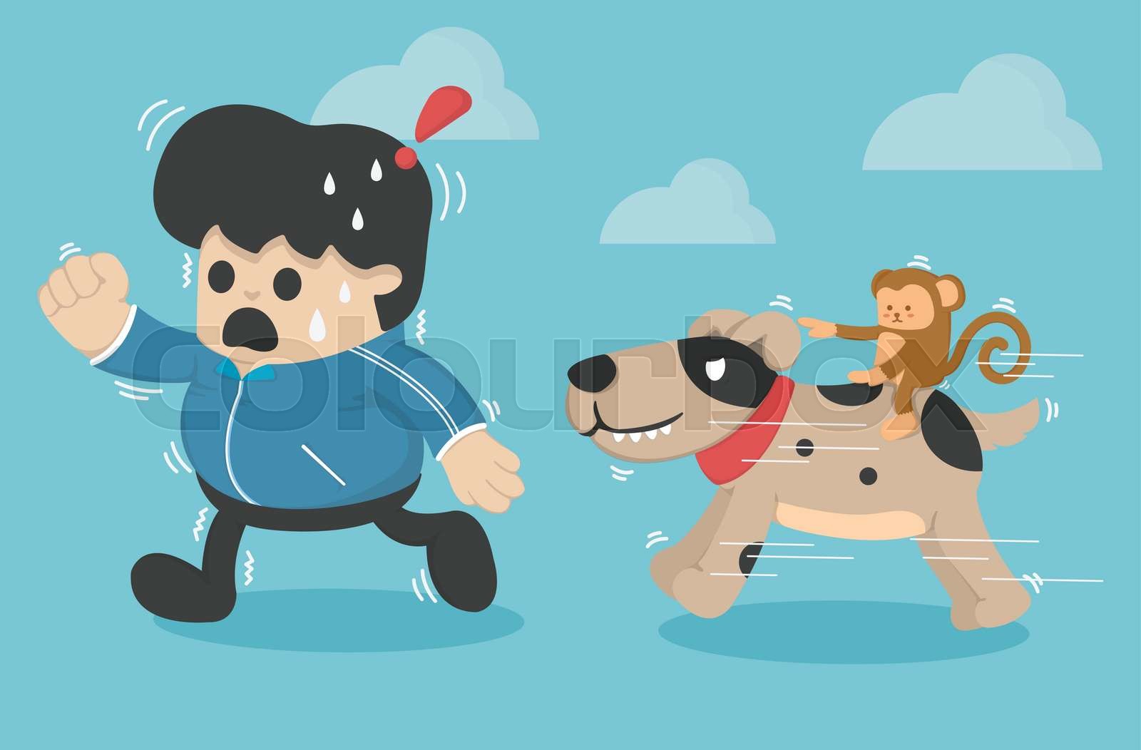 Cartoon concept exercise,Run | Stock vector | Colourbox