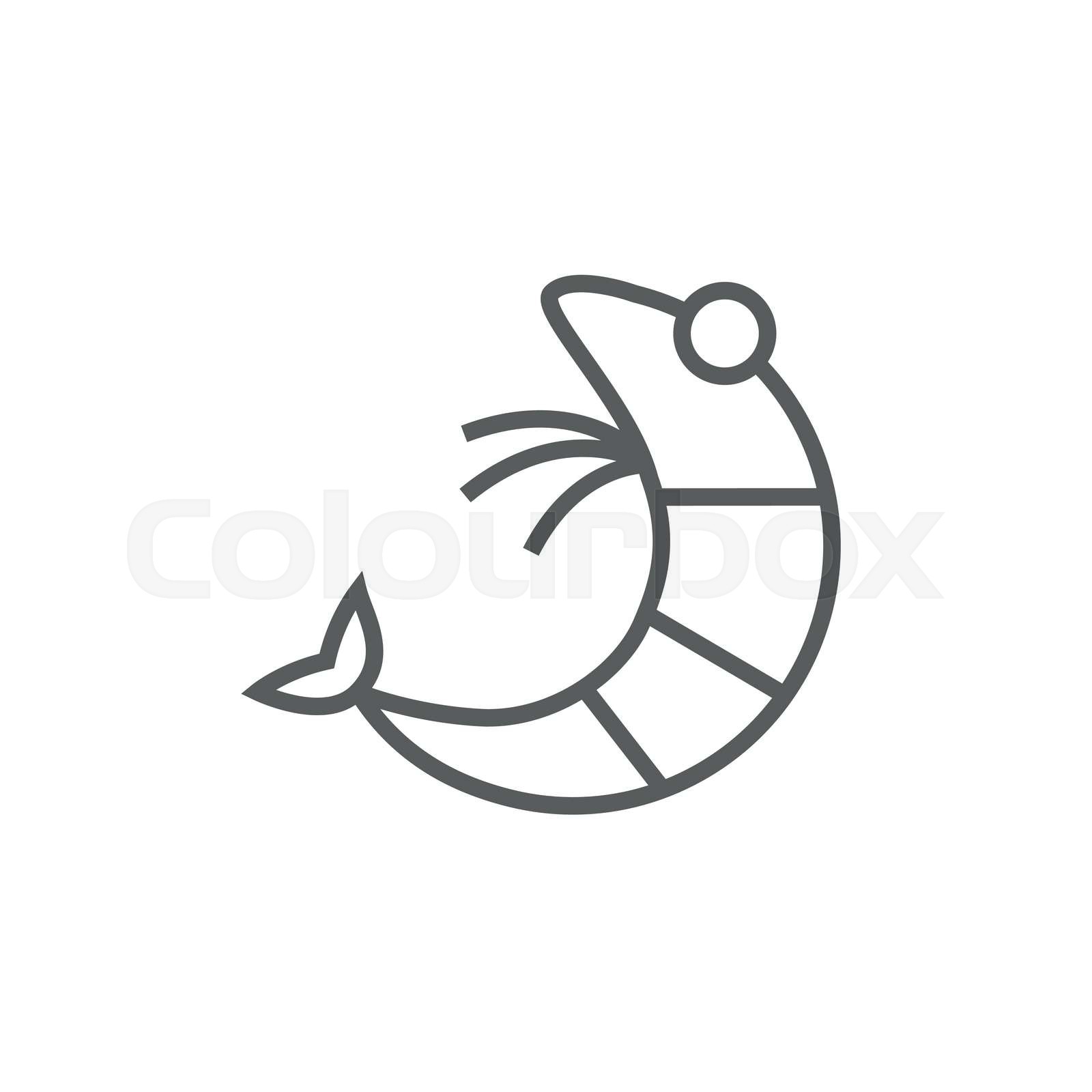 icon, garnele, abstrakt | Stock-Vektor | Colourbox