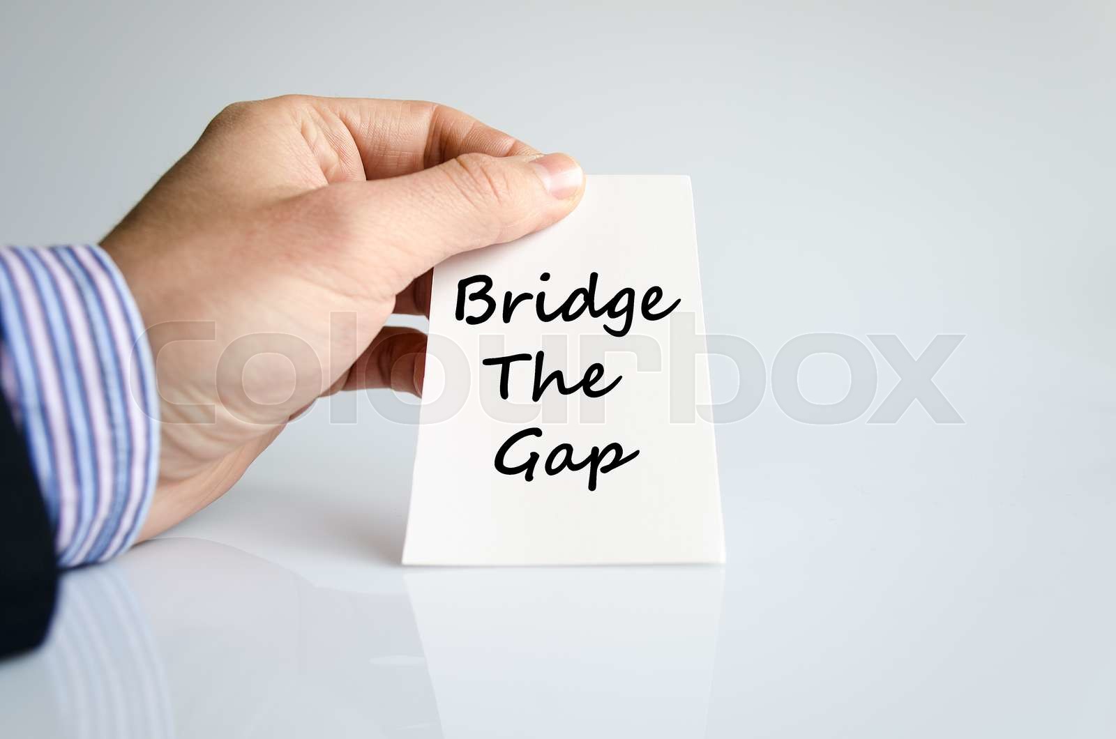 Bridge the gap text concept | Stock image | Colourbox