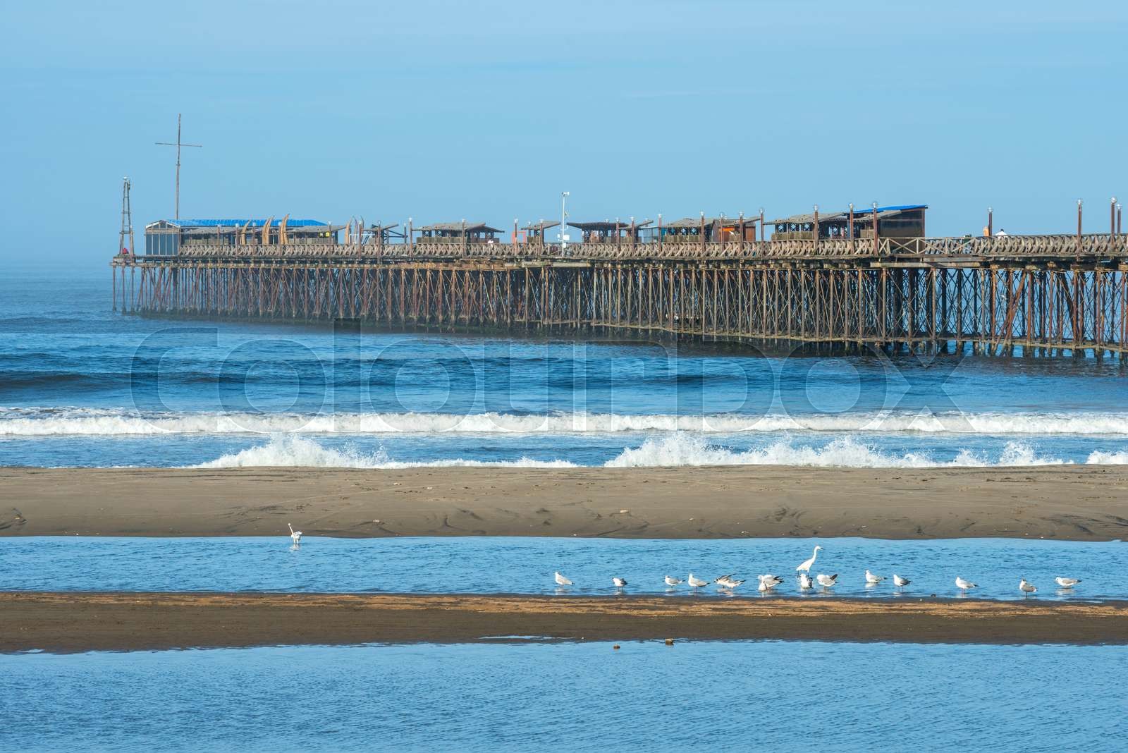 Famous pier at Pimentel. Peru, South America | Stock image | Colourbox