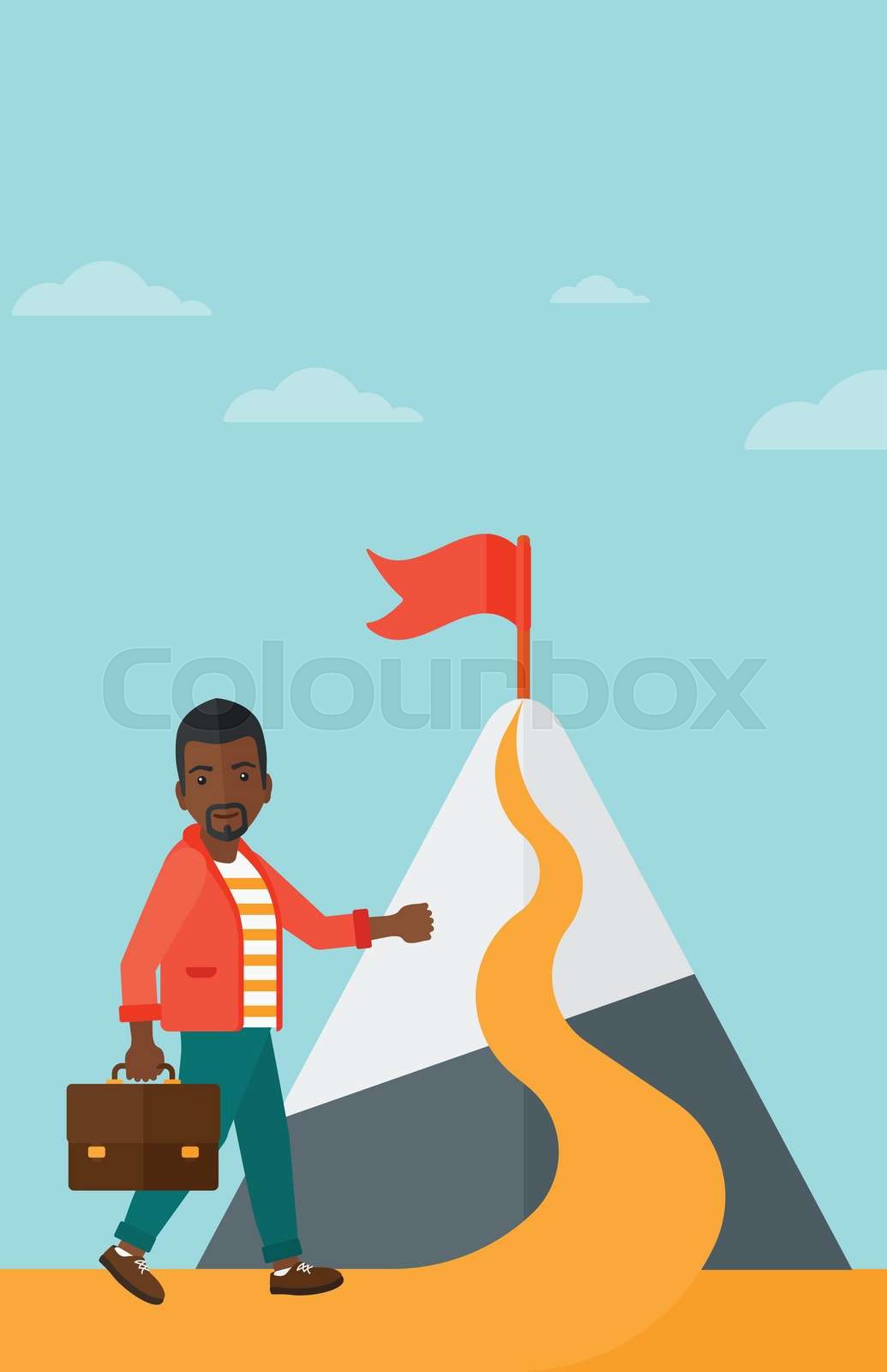 Cheerful leader man. | Stock vector | Colourbox