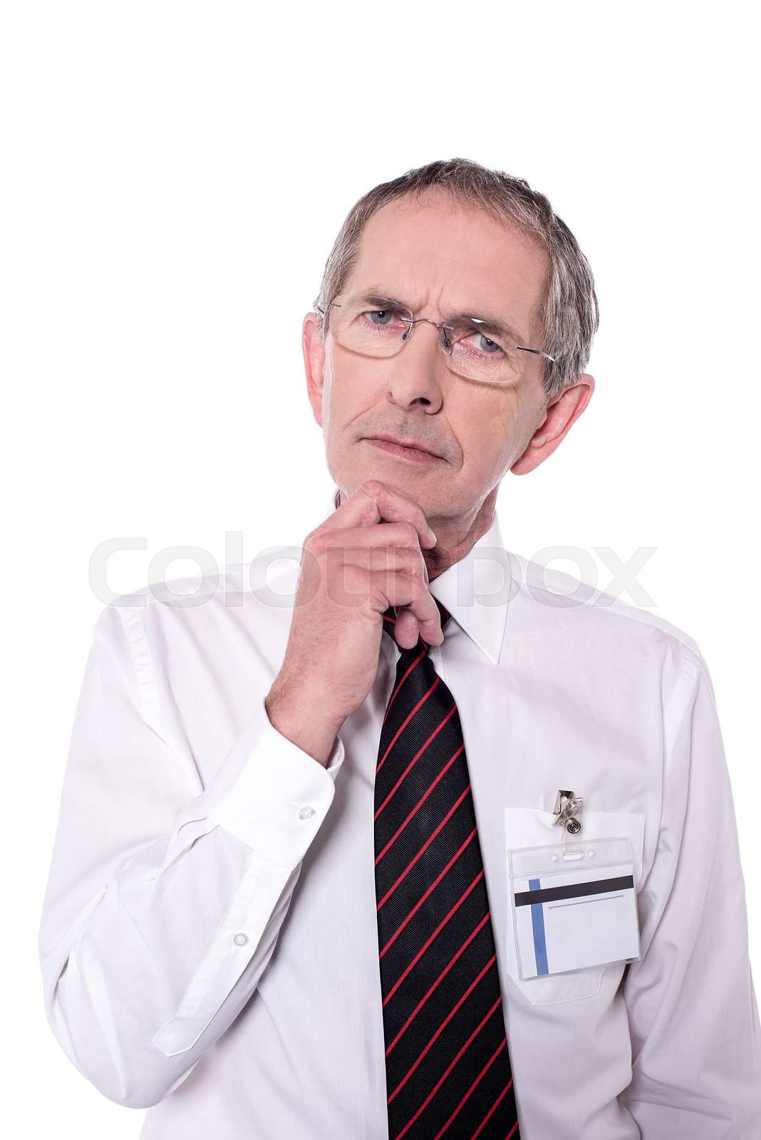 Old wise guy thinking. | Stock image | Colourbox