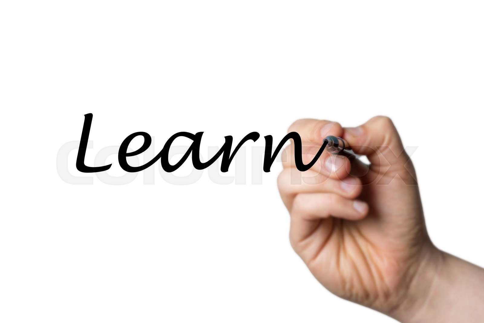 Learn Written By A Hand Stock Image Colourbox Learn Written By A Hand Stock Image Colourbox