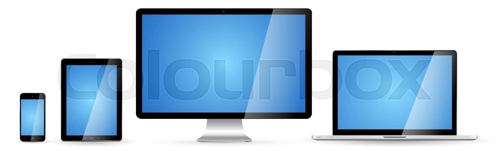 Modern digital tech device collection | Stock image | Colourbox
