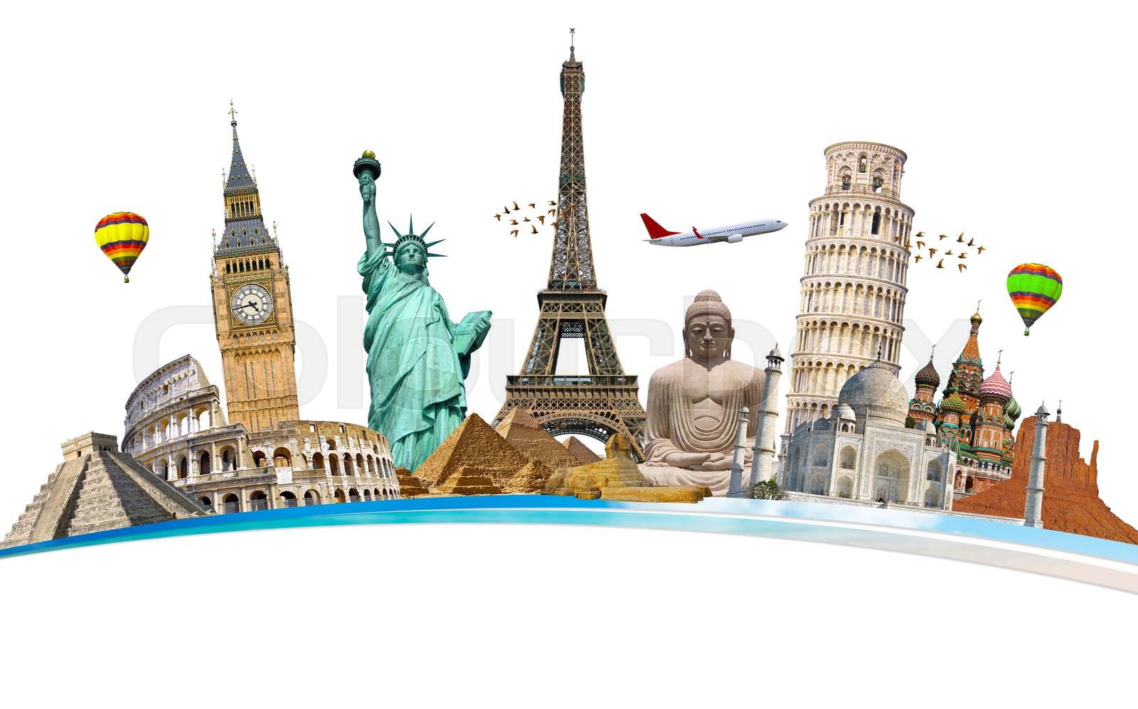 Famous monuments of the world | Stock image | Colourbox