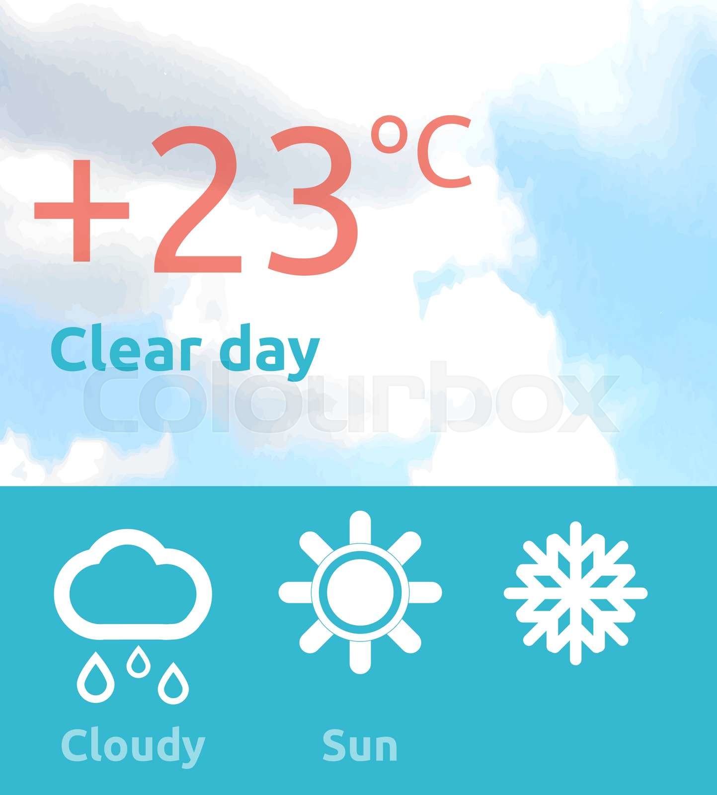 Weather Web Element Banner Design | Stock vector | Colourbox