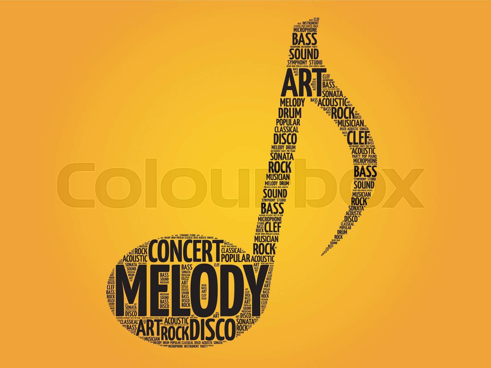 Music note word cloud | Stock vector | Colourbox