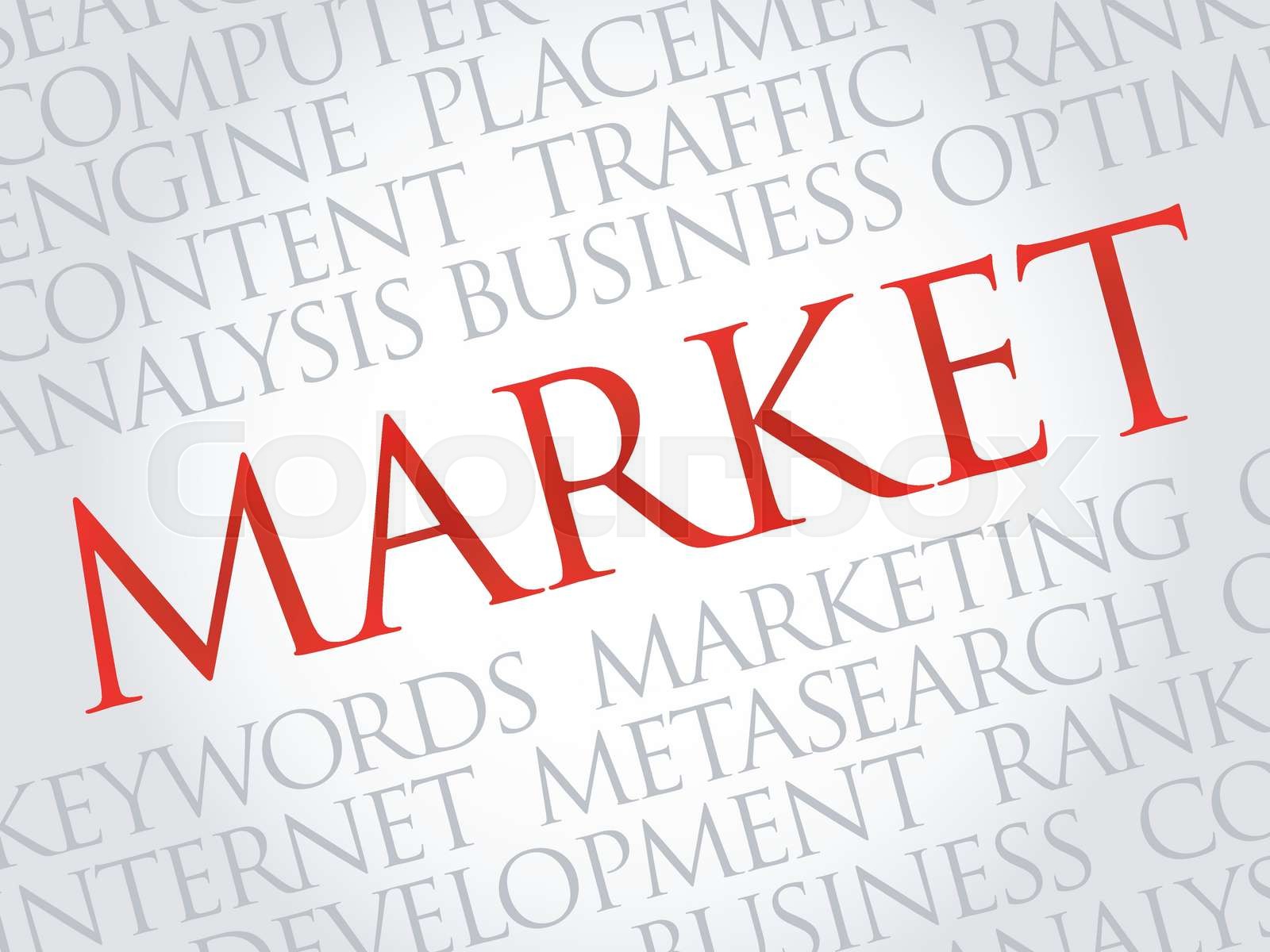MARKET word cloud | Stock vector | Colourbox