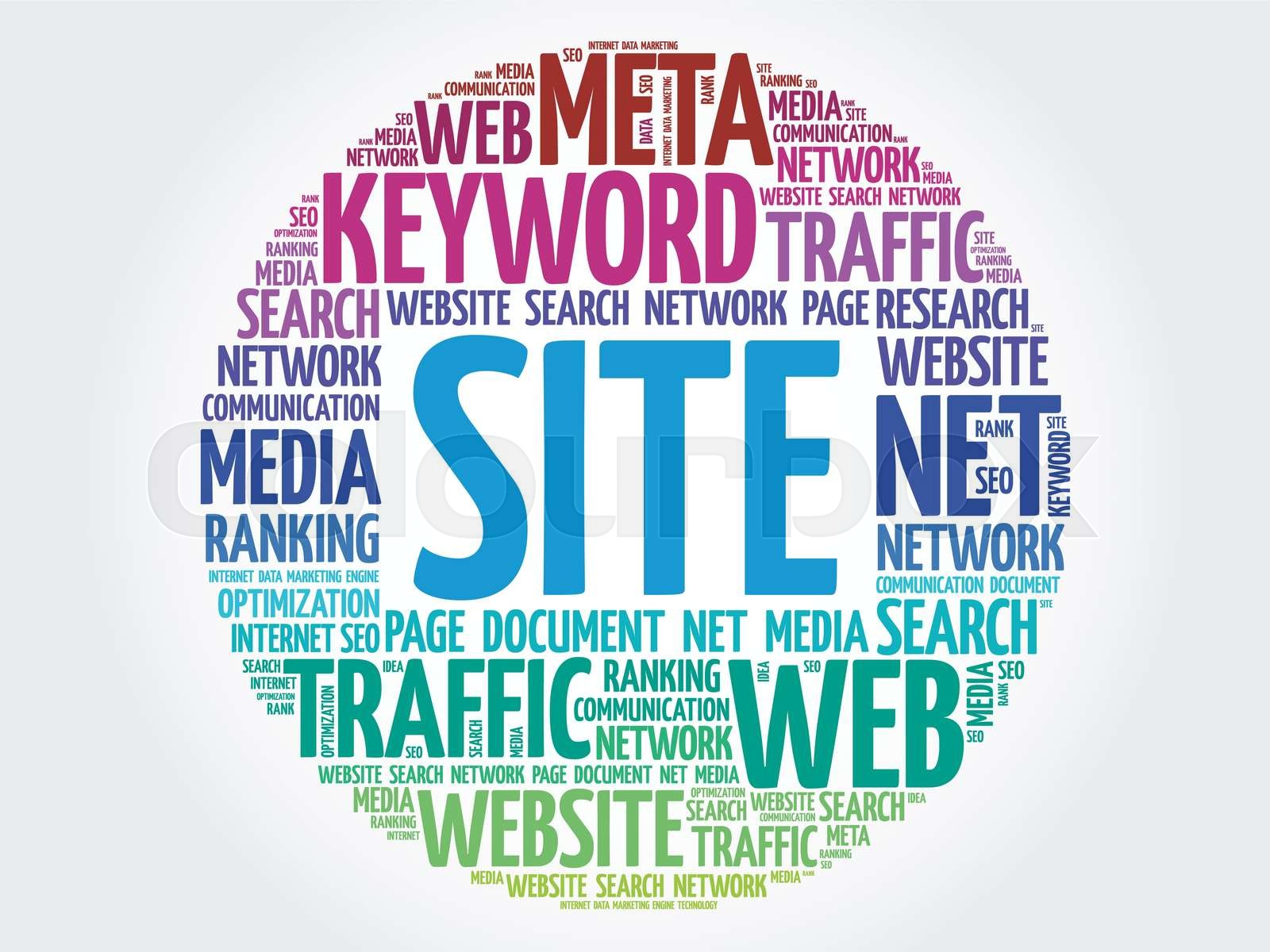 SITE word cloud | Stock vector | Colourbox