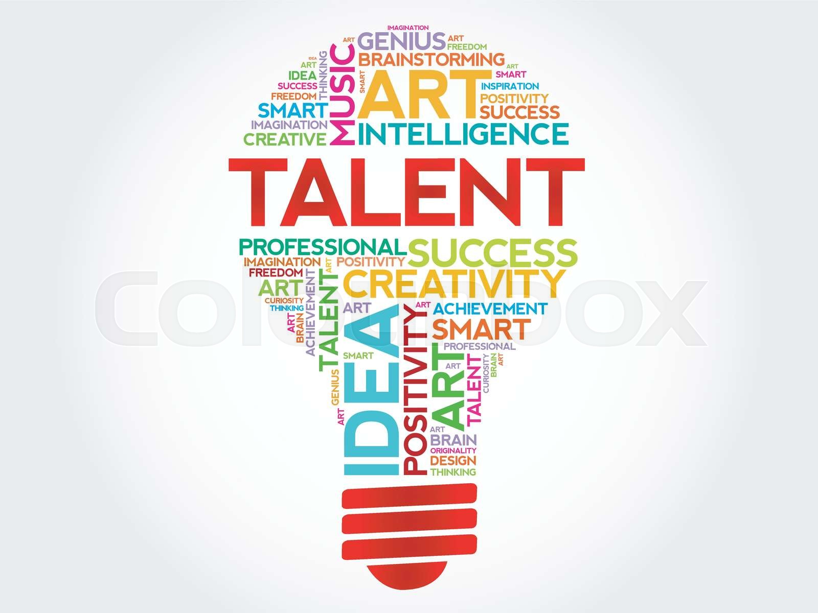 Talent bulb word cloud | Stock vector | Colourbox