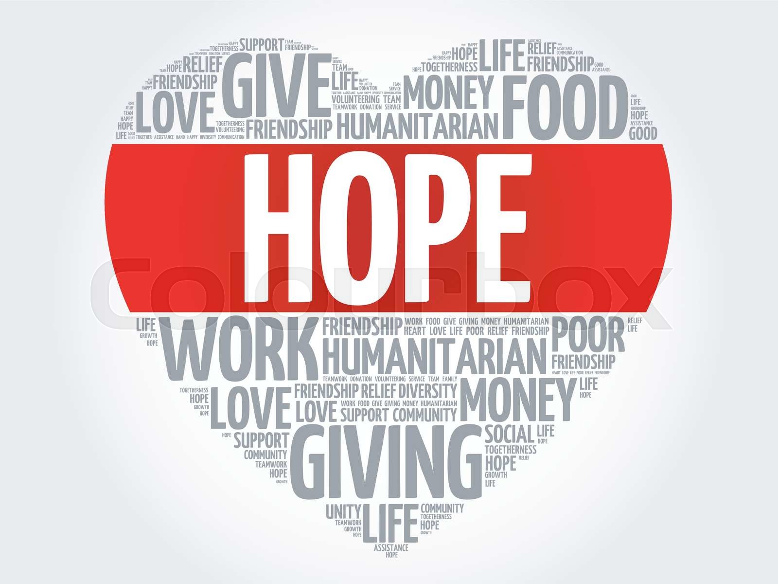 Hope word cloud | Stock vector | Colourbox