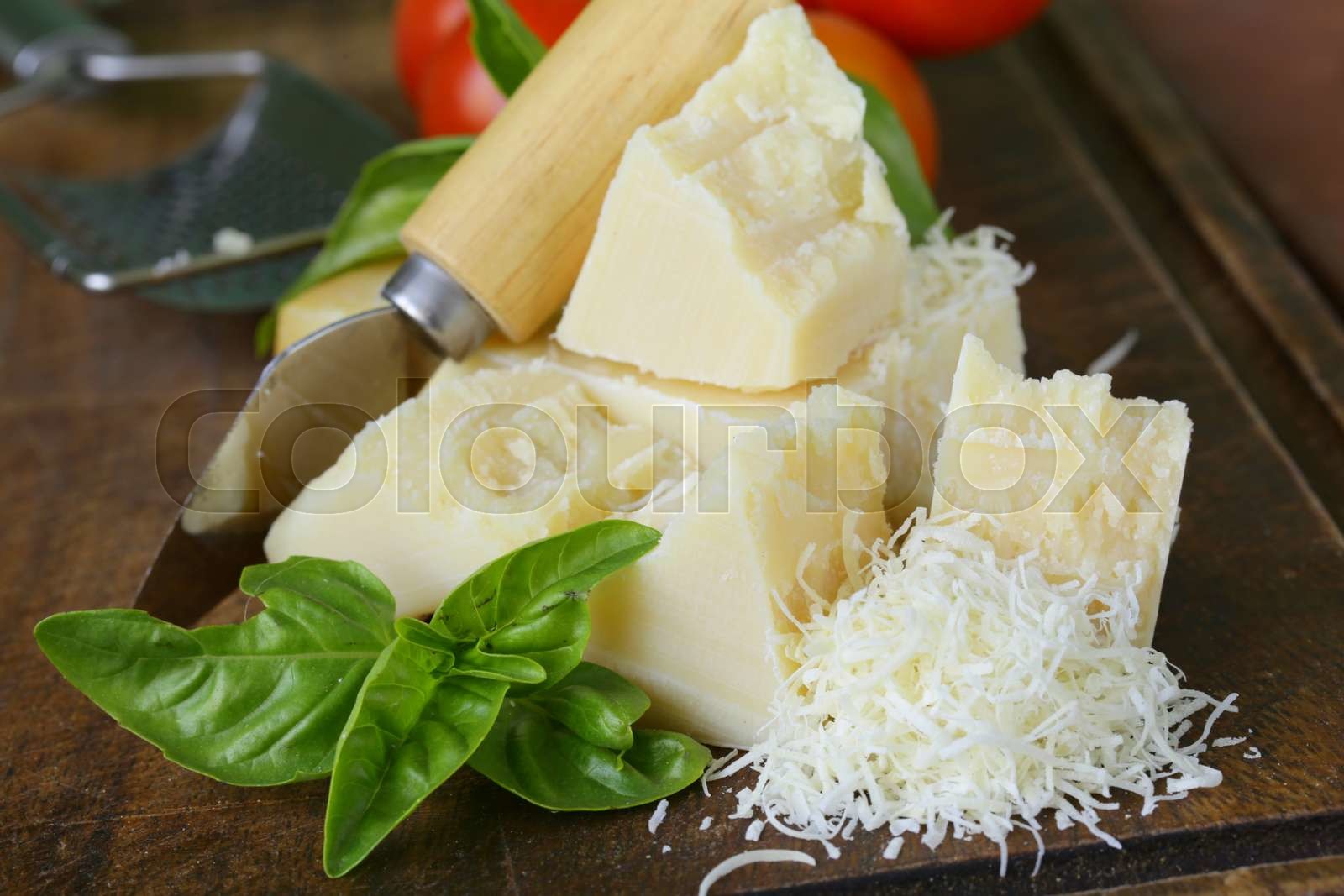 fresh tasty hard parmesan cheese | Stock image | Colourbox