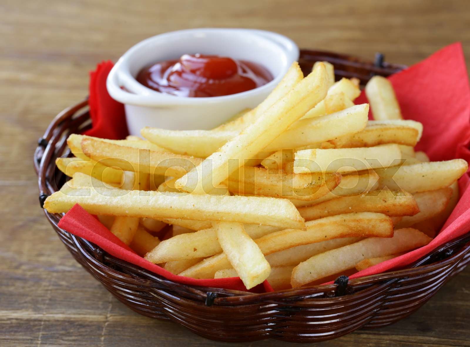 Traditional French fries | Stock image | Colourbox
