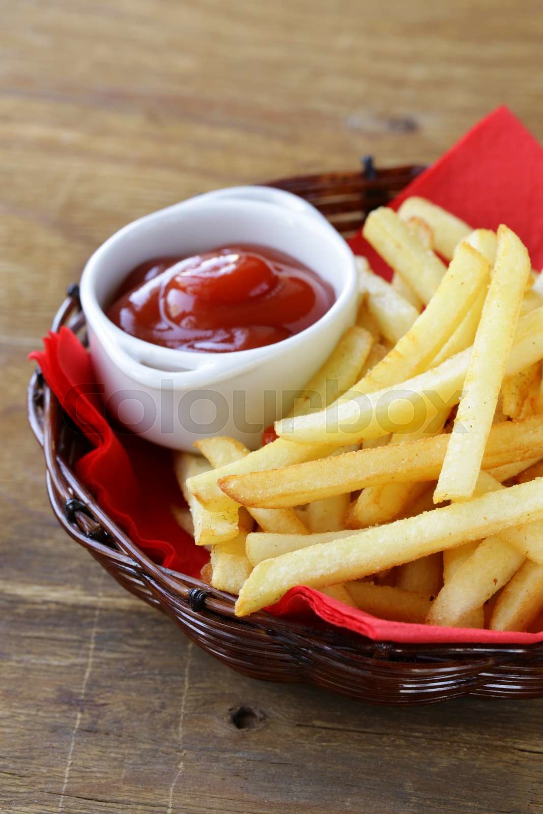 Traditional French fries | Stock image | Colourbox