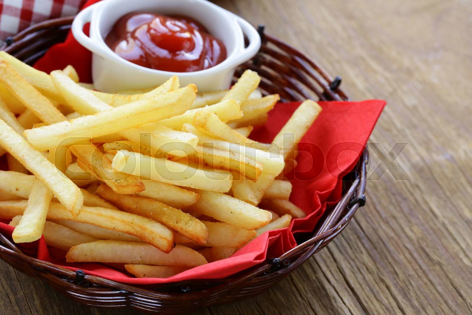 Traditional French fries | Stock image | Colourbox
