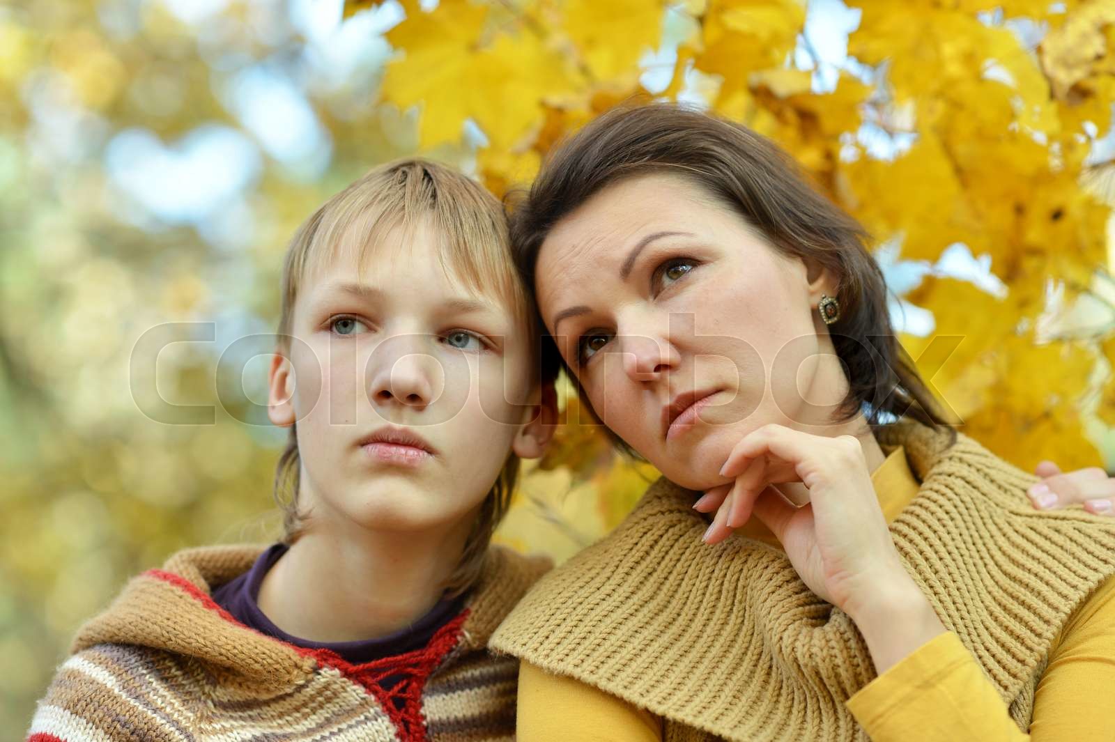 Mother With A Son Stock Image Colourbox