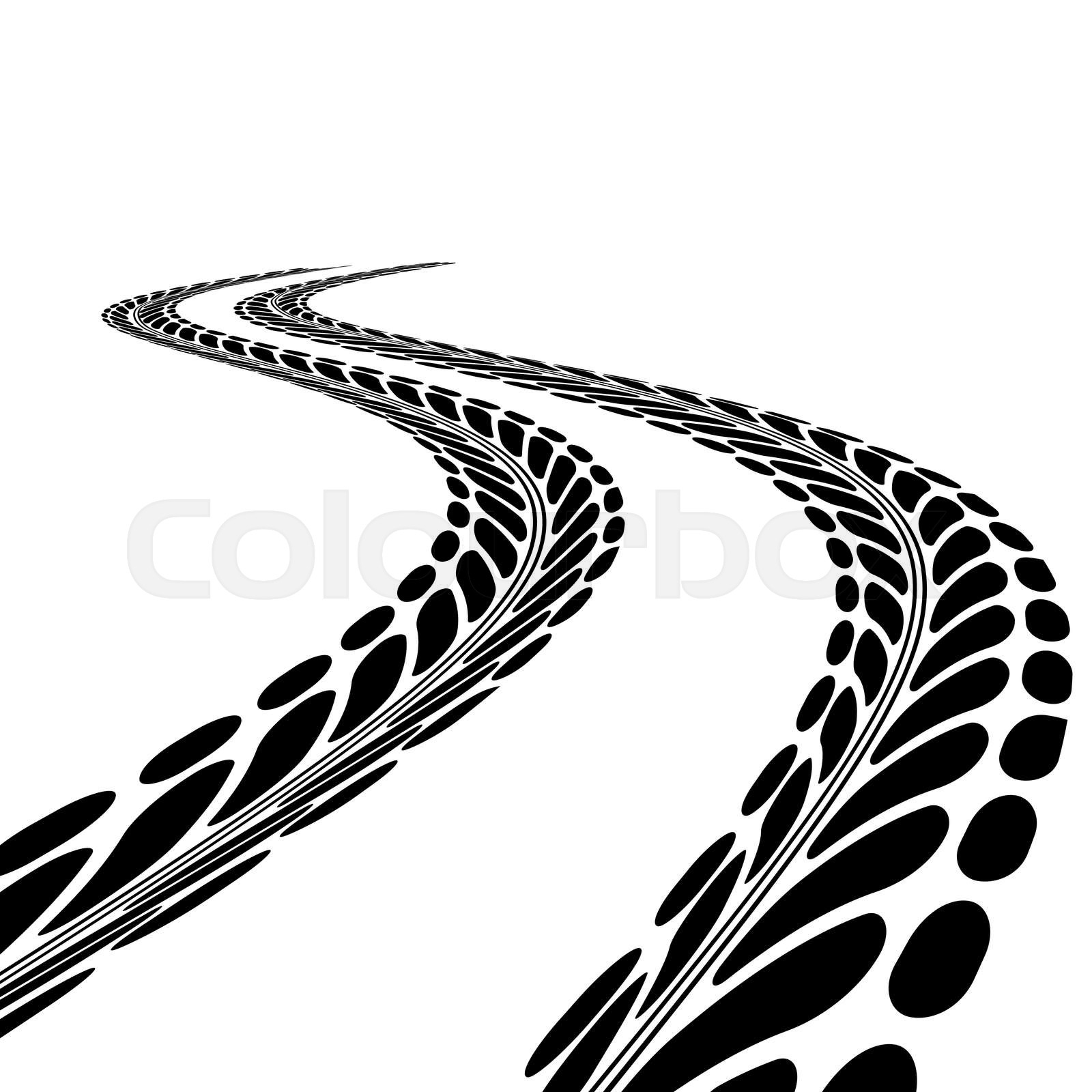 Tire Tracks Clipart