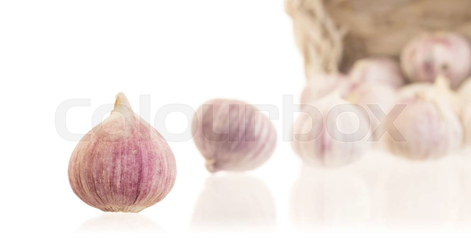 Raw garlic (small) isolated | Stock image | Colourbox