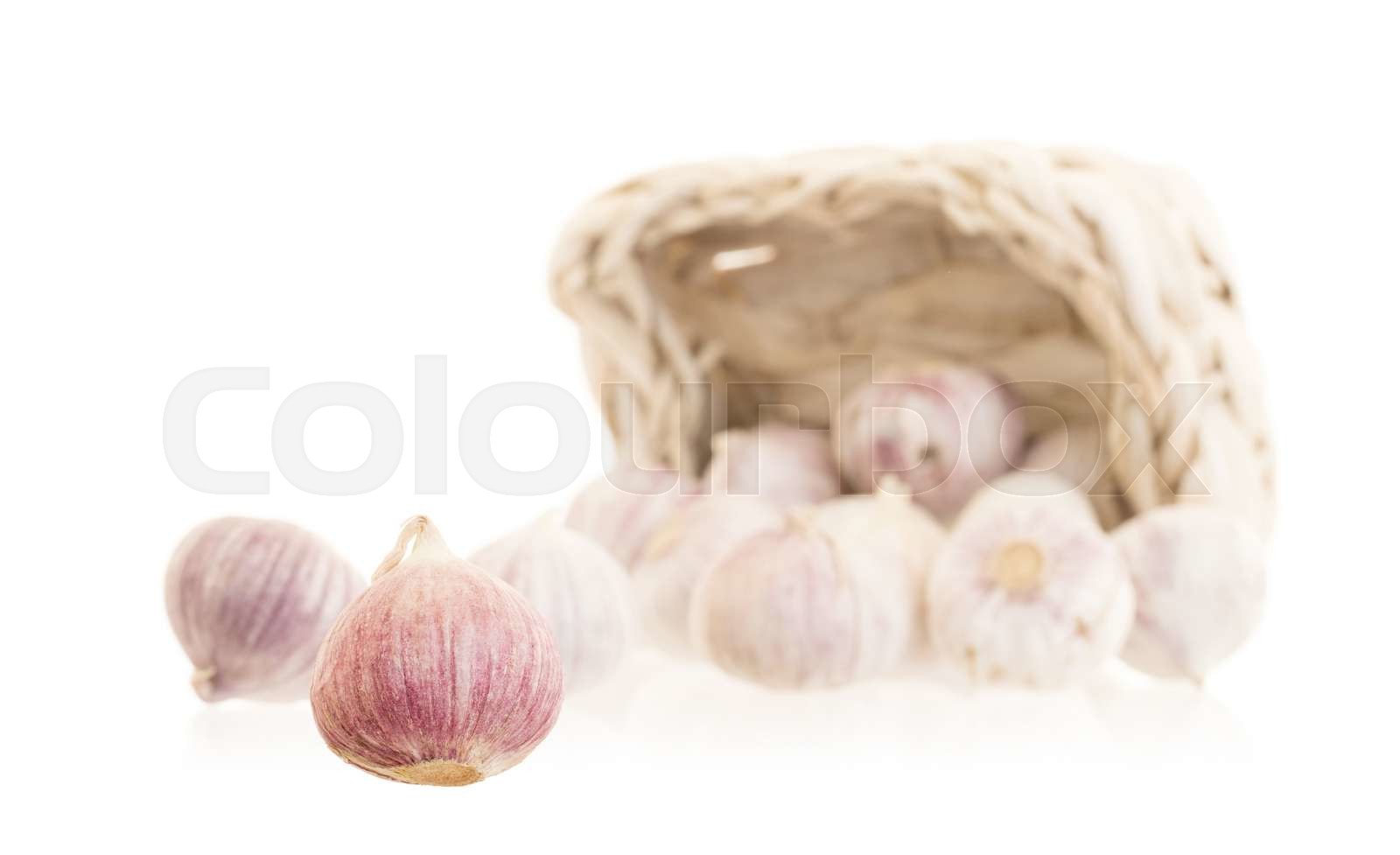 Raw garlic (small) isolated | Stock image | Colourbox