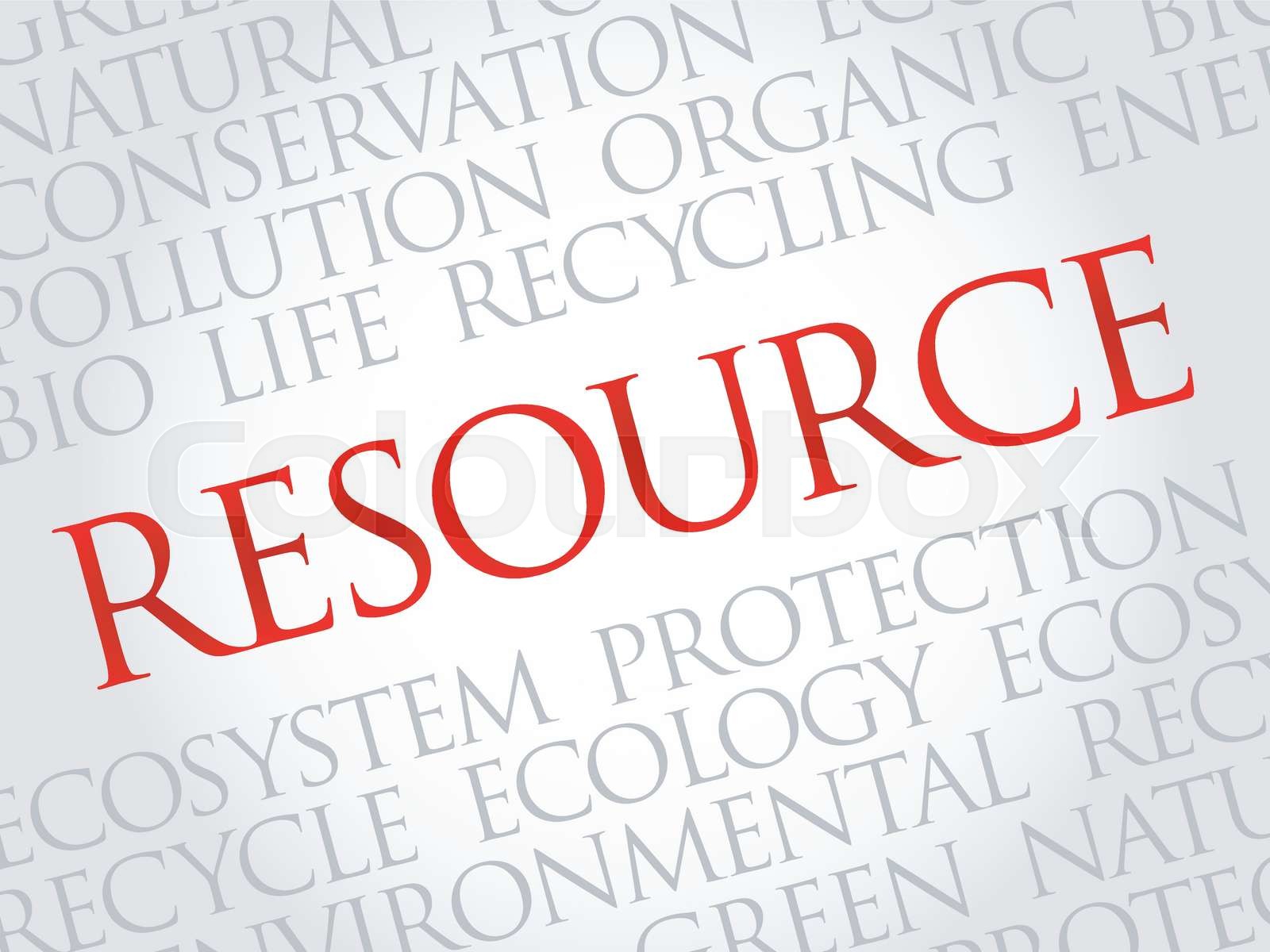 Resource word cloud | Stock vector | Colourbox