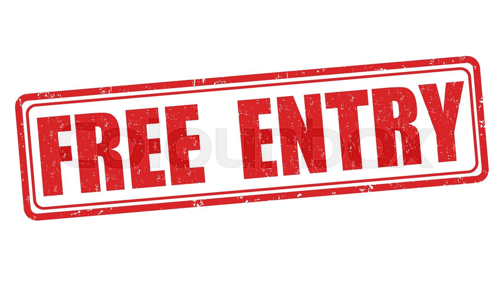 Free entry stamp | Stock vector | Colourbox