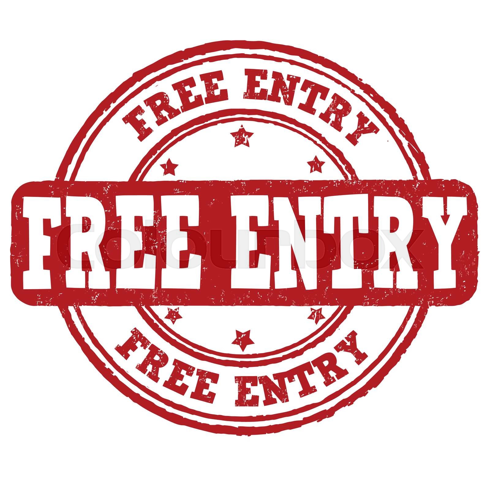 Free entry stamp | Stock vector | Colourbox