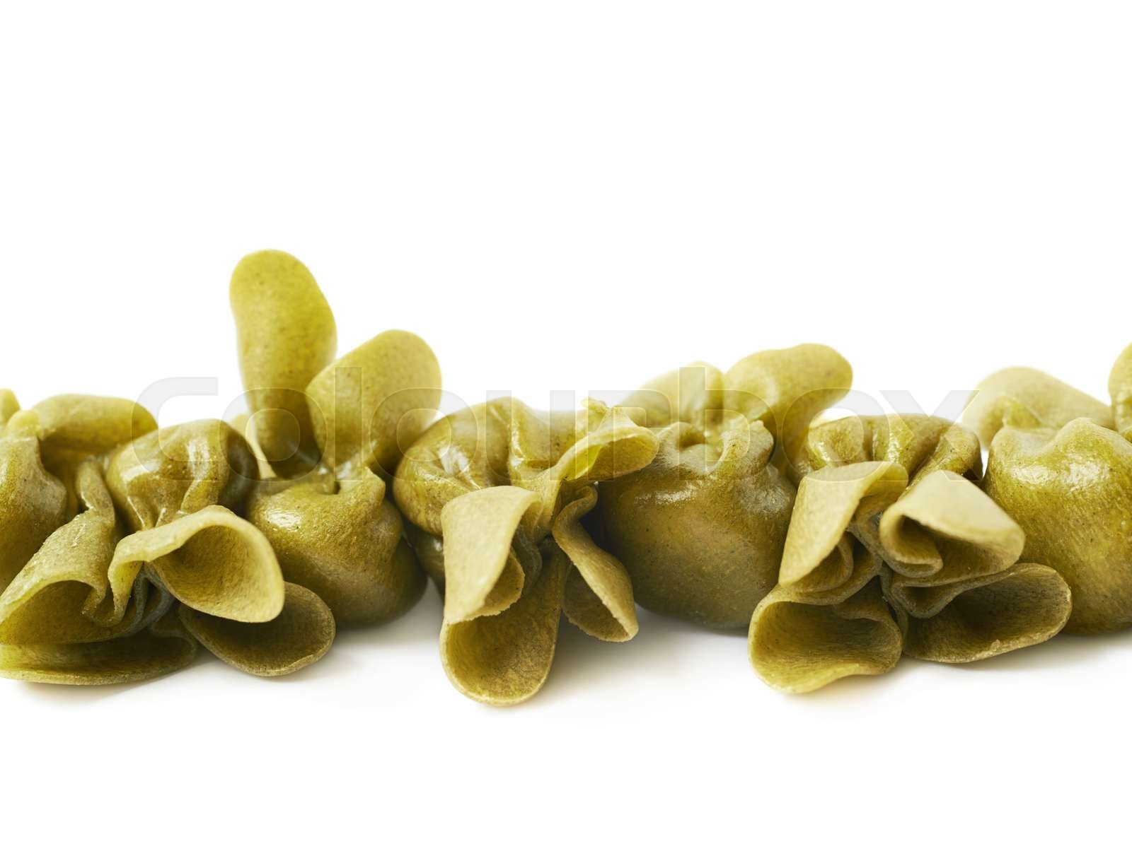 Line of sacchettoni isolated | Stock image | Colourbox