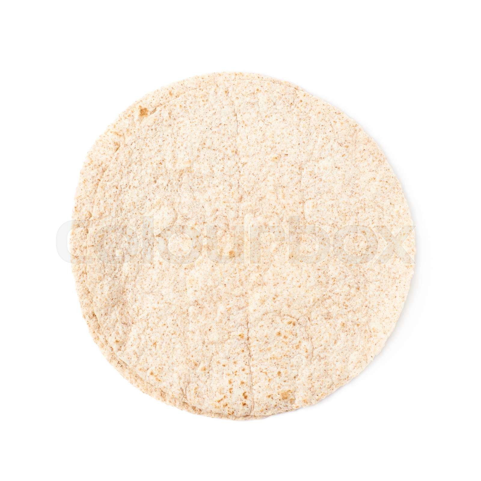 Single wheat tortilla isolated | Stock image | Colourbox