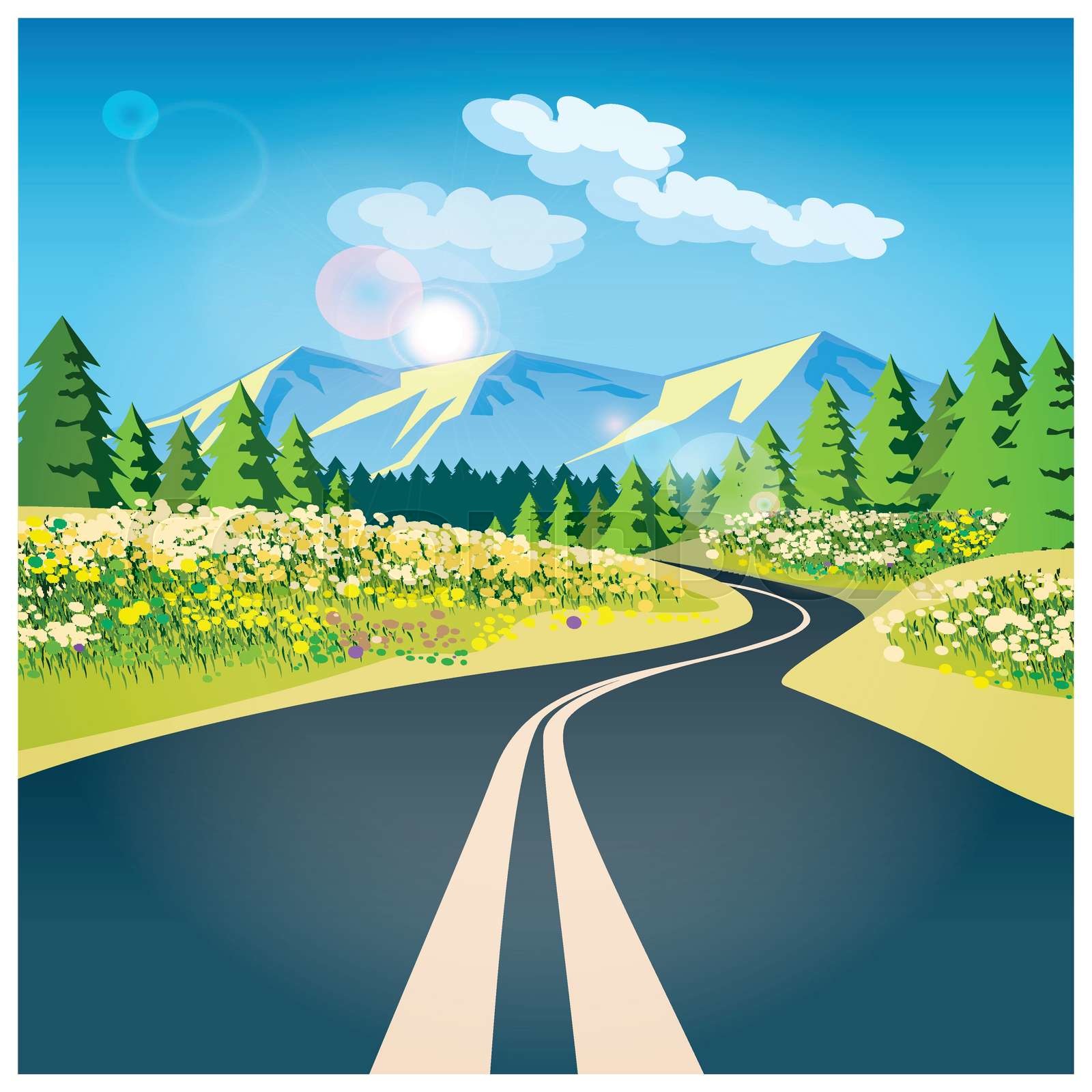 road | Stock vector | Colourbox