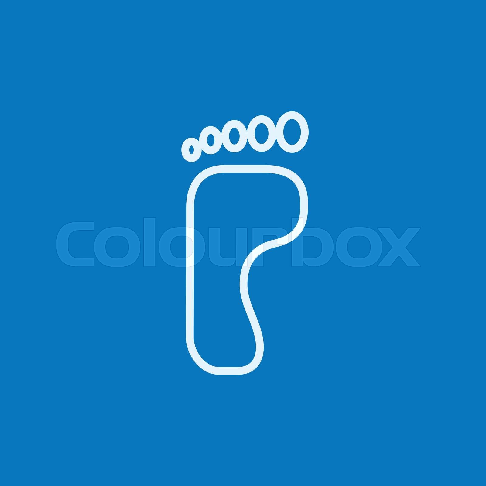 Footprint line icon. | Stock vector | Colourbox