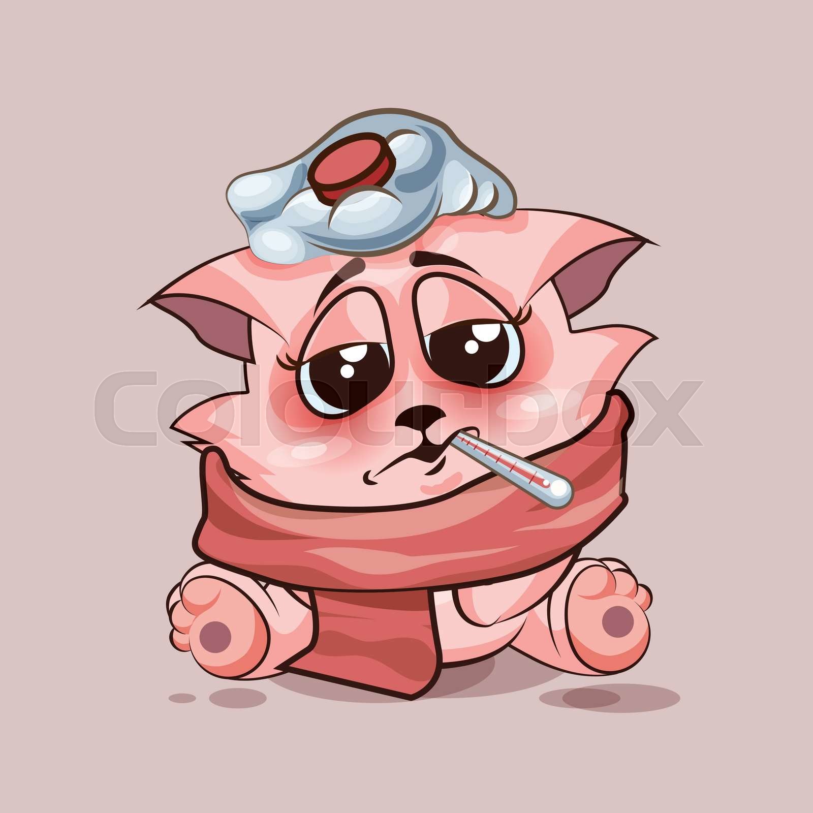 Nice cat sick | Stock vector | Colourbox